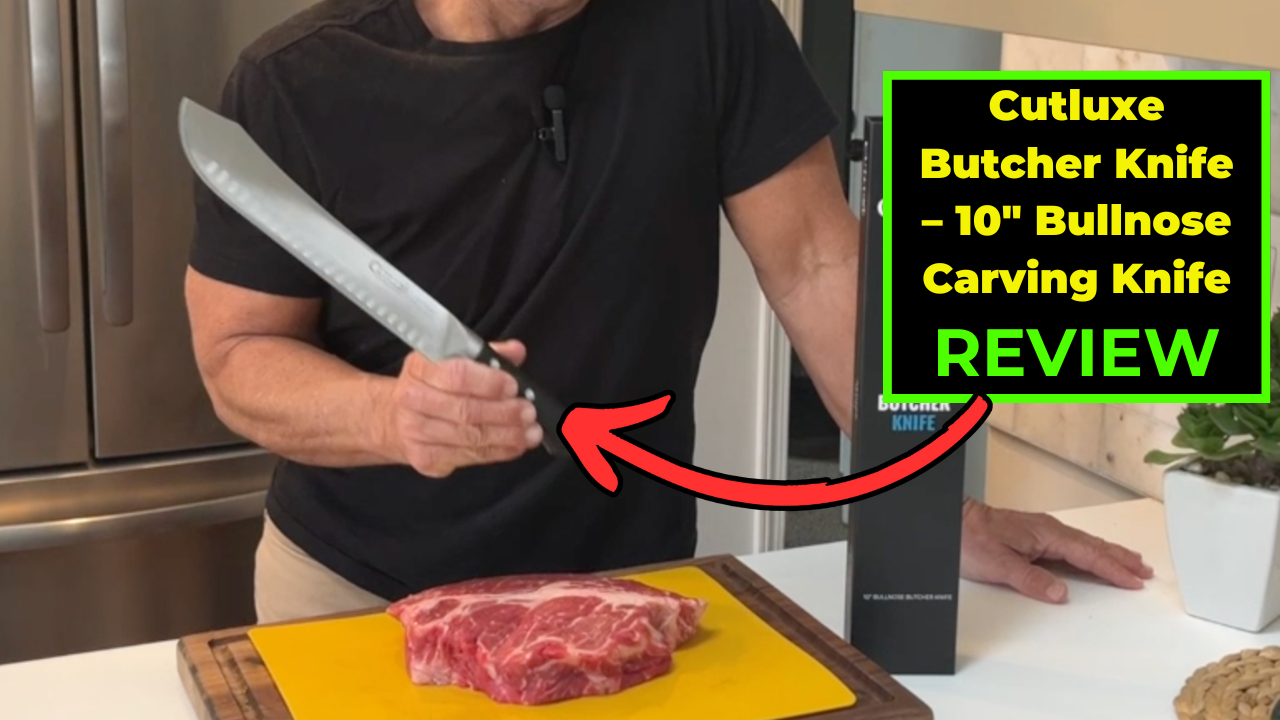 Watch Cutluxe Butcher Knife Review on Amazon Live