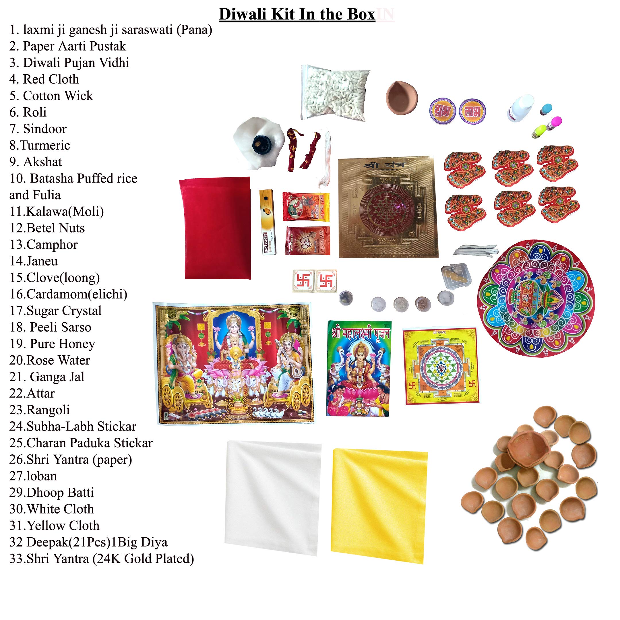 Buy KAANUS Complete Diwali Puja Kit | Deepawali Pooja Kit | Diwali ...
