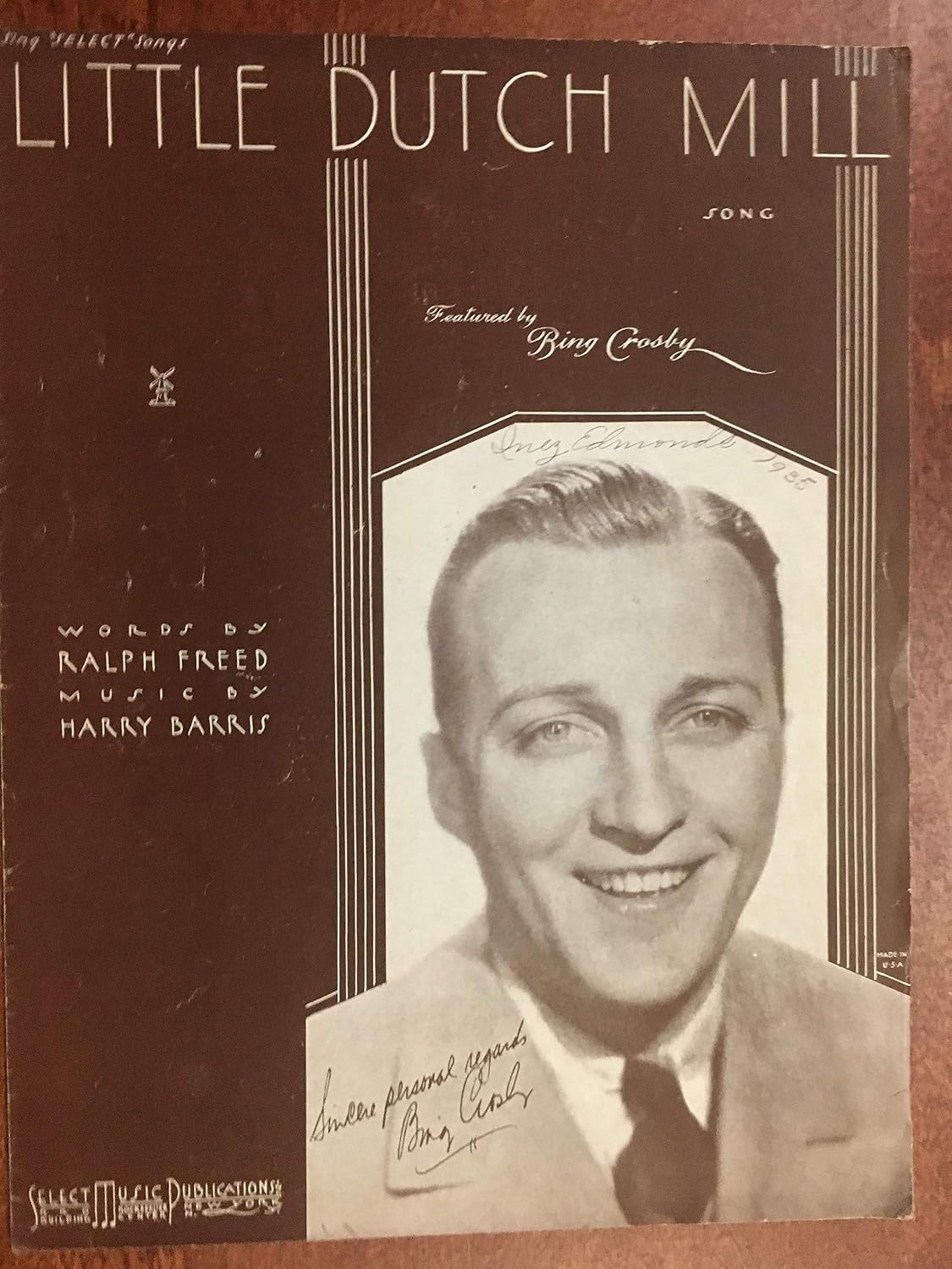 Amazon.com: LITTLE DUTCH MILL (1934 Harry Barris and Ralph Freed SHEET ...