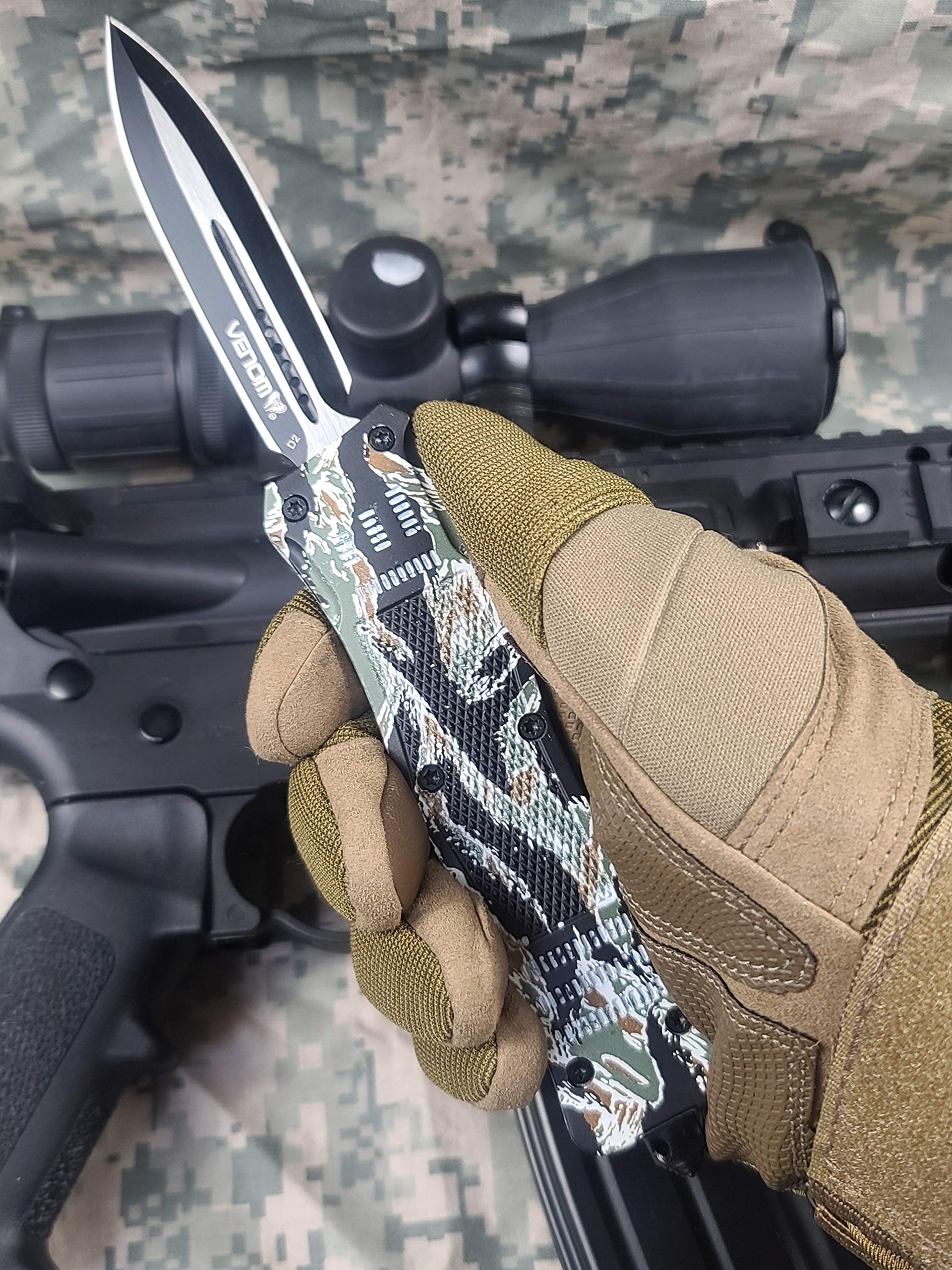 Buy Venom Tiger ZTR Combat Tactical Knife - Double Edge Blade - Special ...