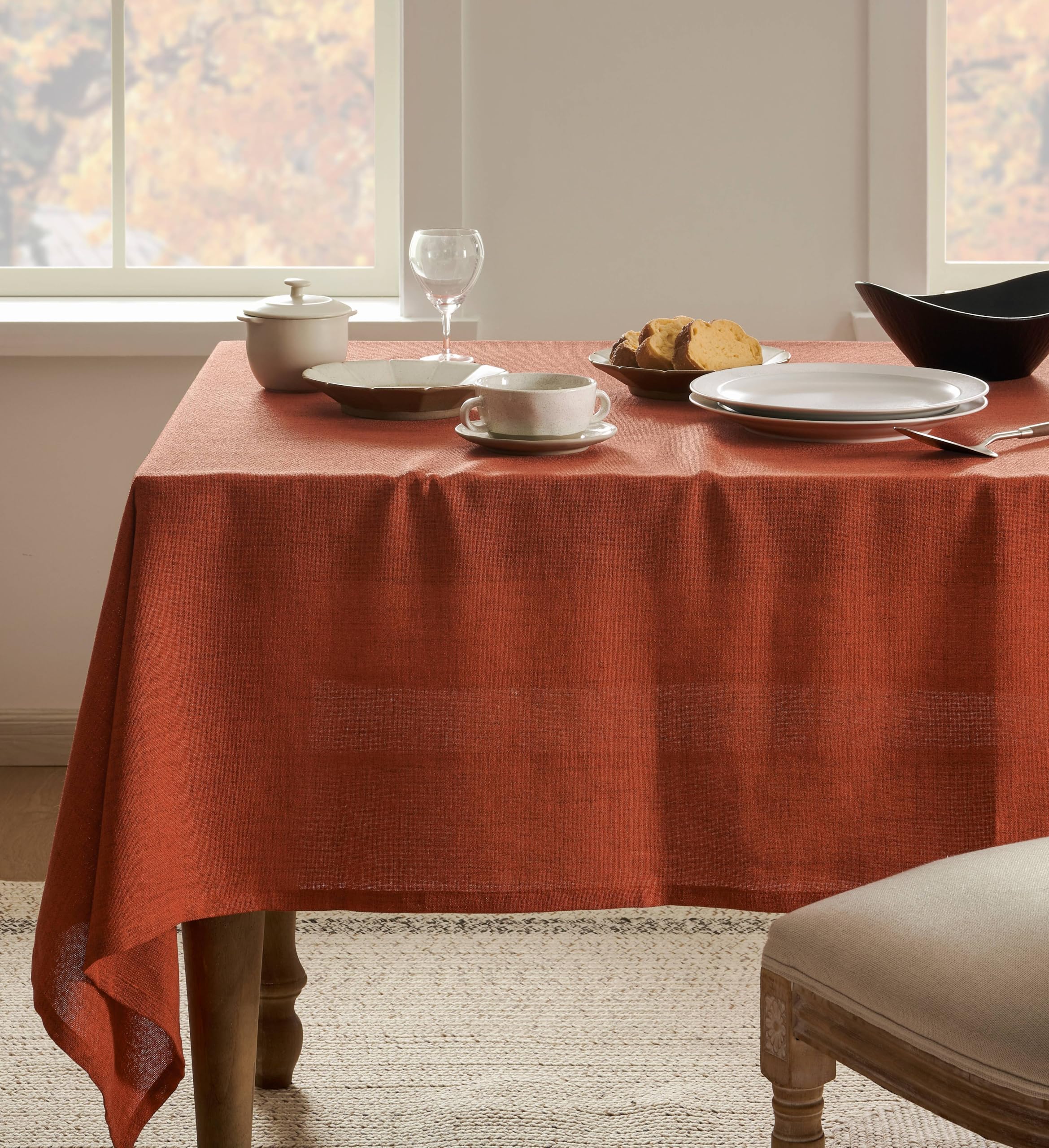 Amazon.com: YZJZEDS Linen Tablecloth for Rectangle Table, 54x78 Inch ...