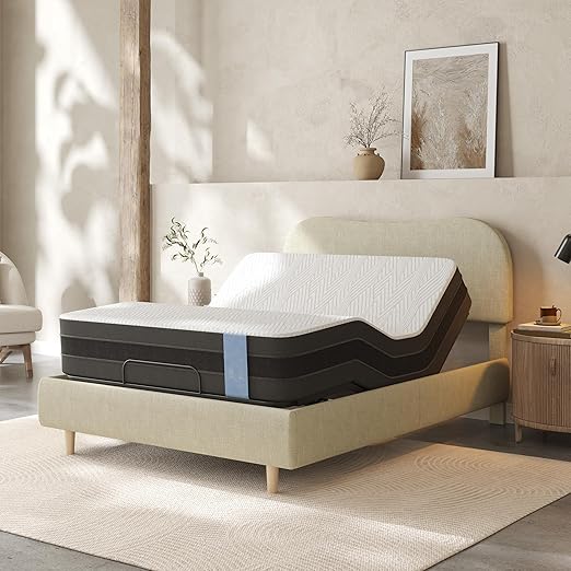Amazon.com: FLEXISPOT Queen All-in-One Adjustable Bed with 12" Gel ...