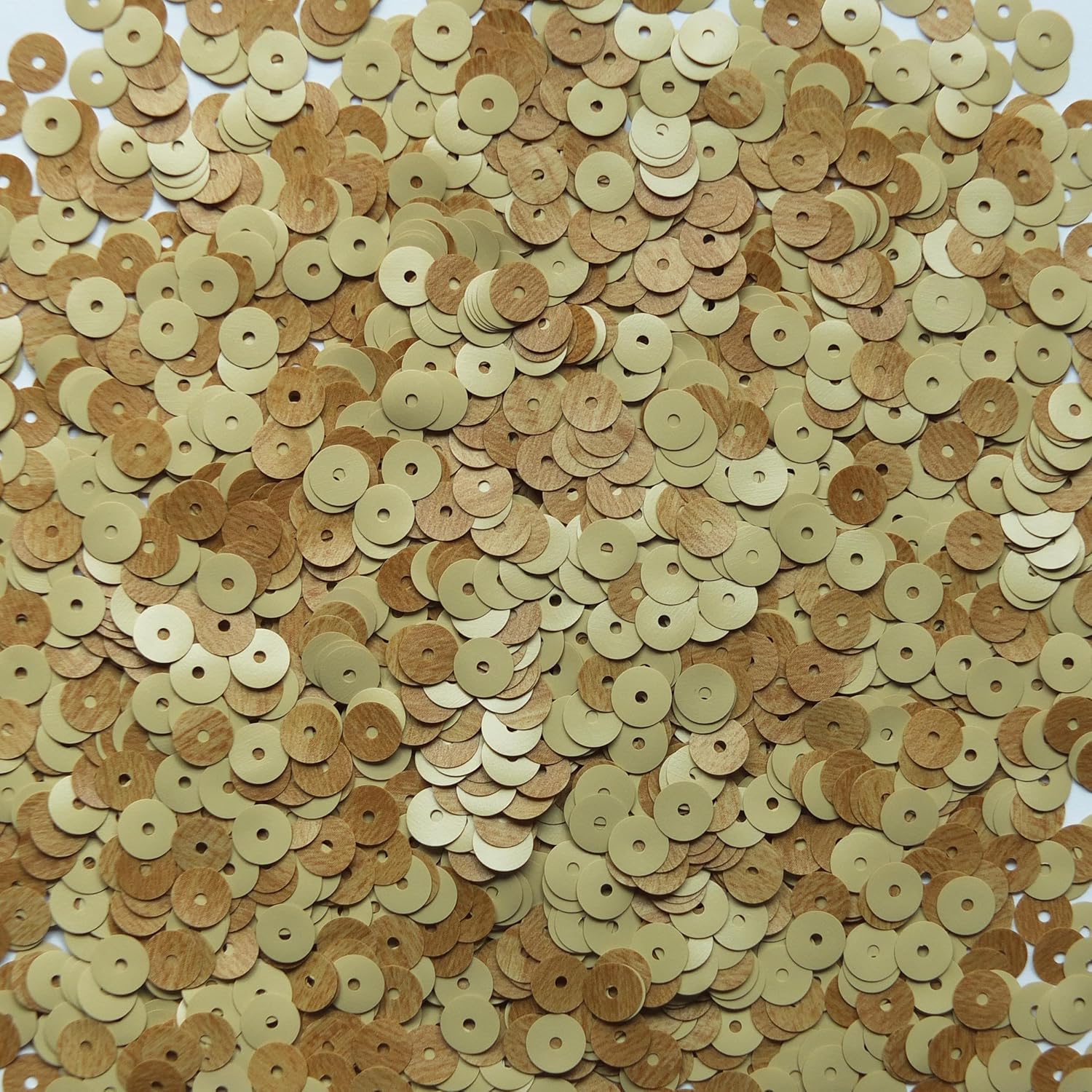 Amazon.com: 6mm flat sequin paillettes ~ Cork Wood Effect Finish ~ Made ...