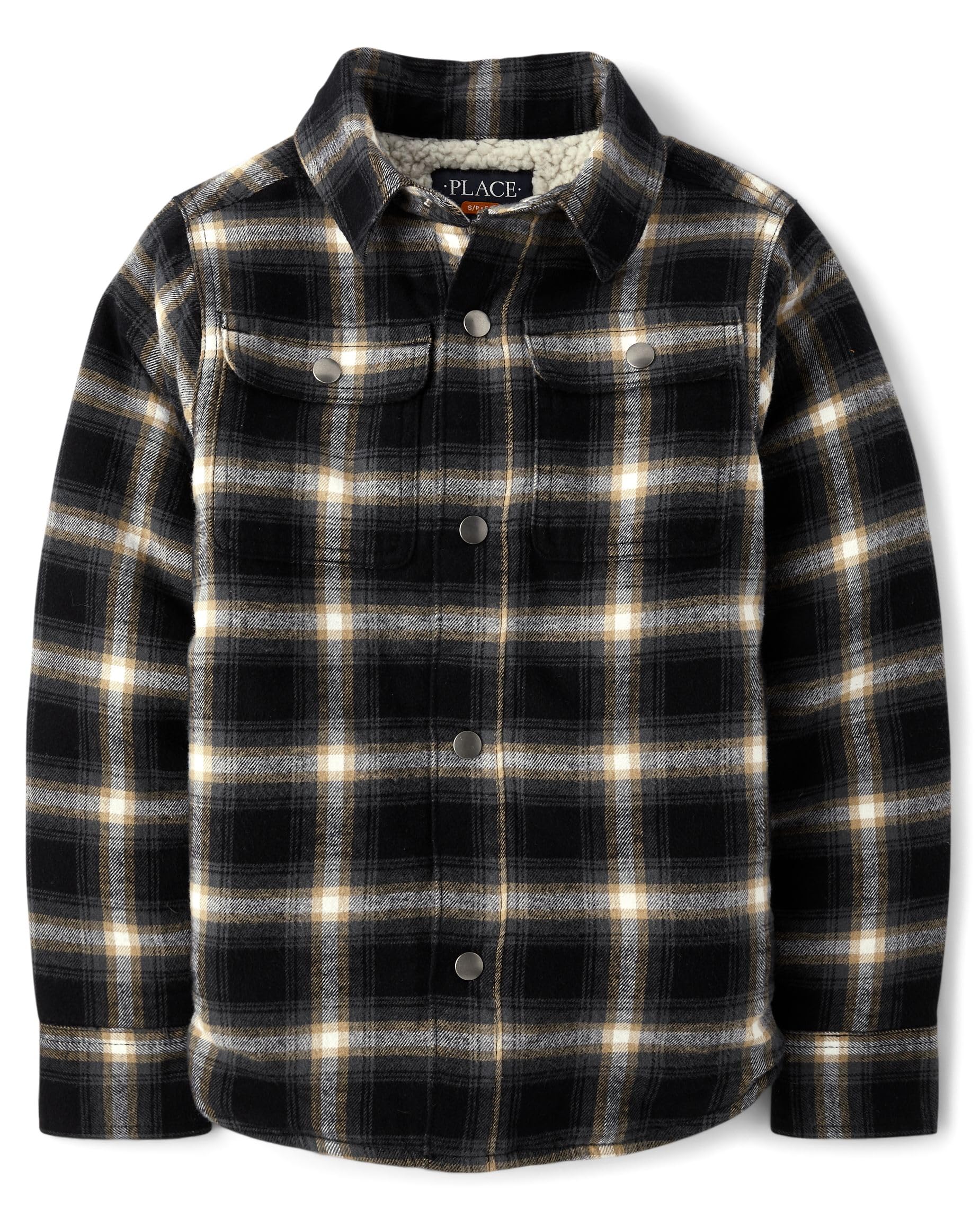 Amazon.com: The Children's Place,Boys,Sherpa Lined Everday Shacket ...