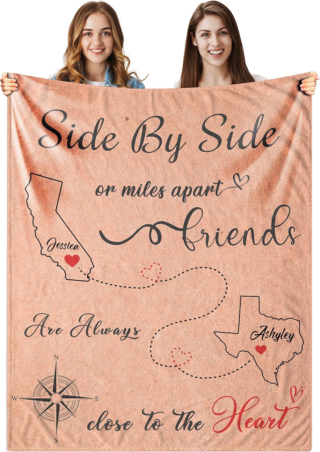Amazon.com: Personalized Friends Throw Blanket, Custom Best Friend ...