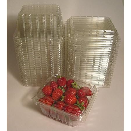 Amazon.com: 75 Pack - Quart Berry / Produce Basket - Vented Plastic ...