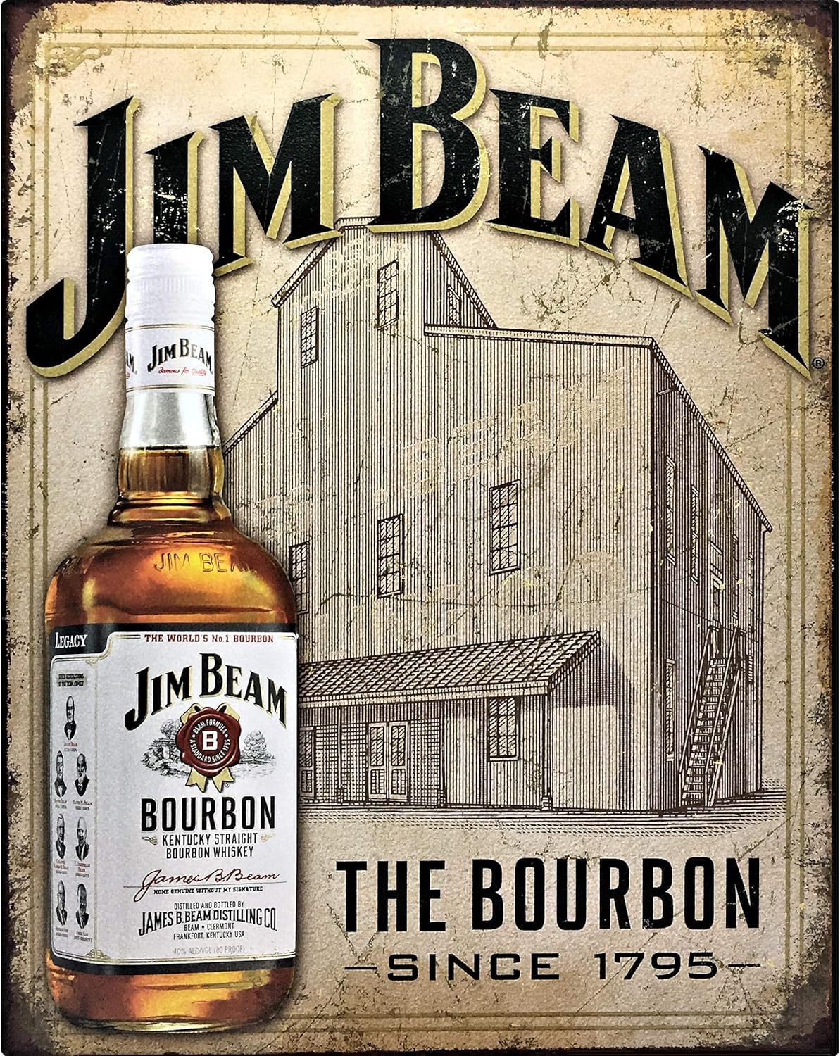 Amazon.com: AshBro Vintage Metal Beer Tin Signs Lager Sign Black Label ...