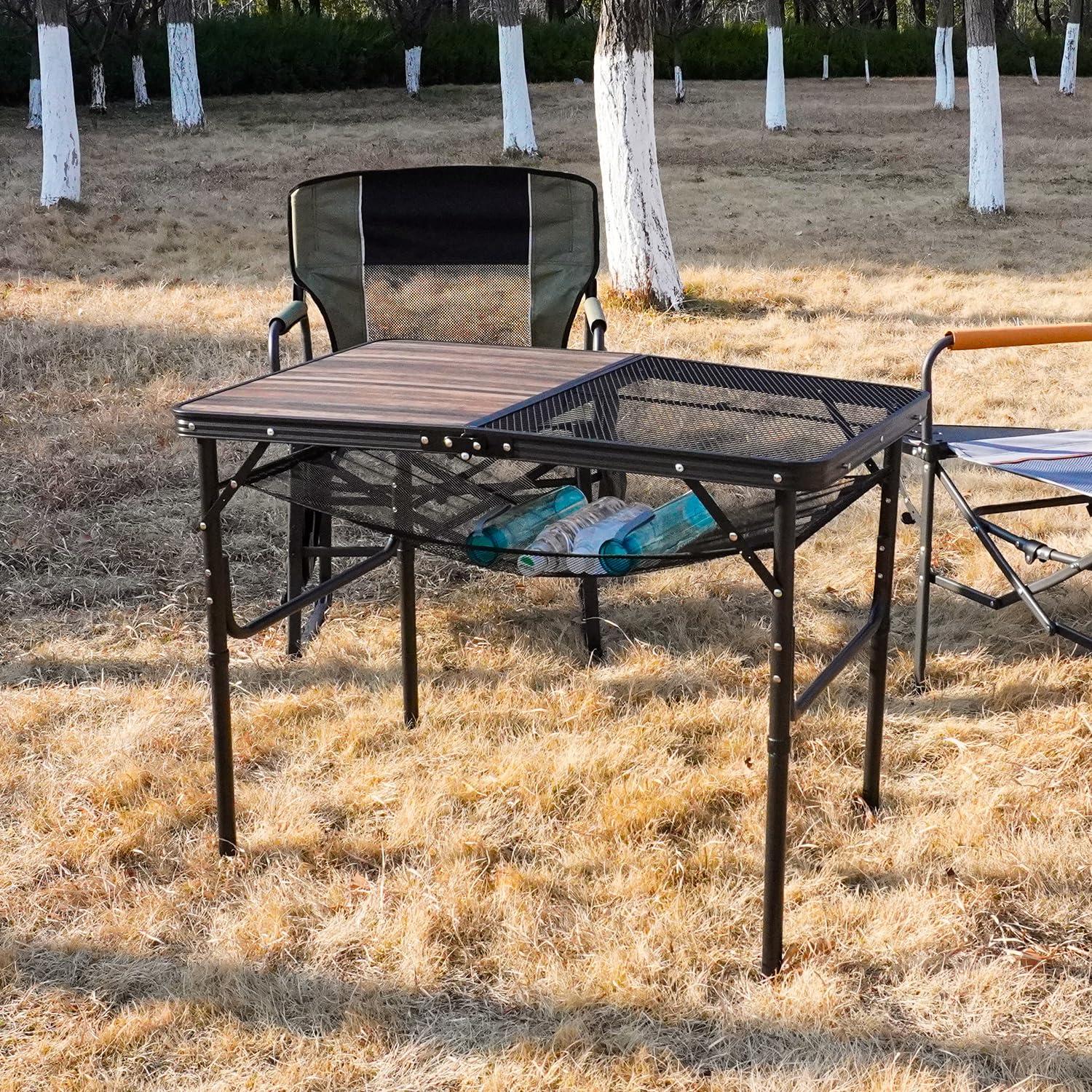 Snapklik.com : YOUGYM CampNacht Folding Grill Table 3 X 2 Ft, Aluminum ...