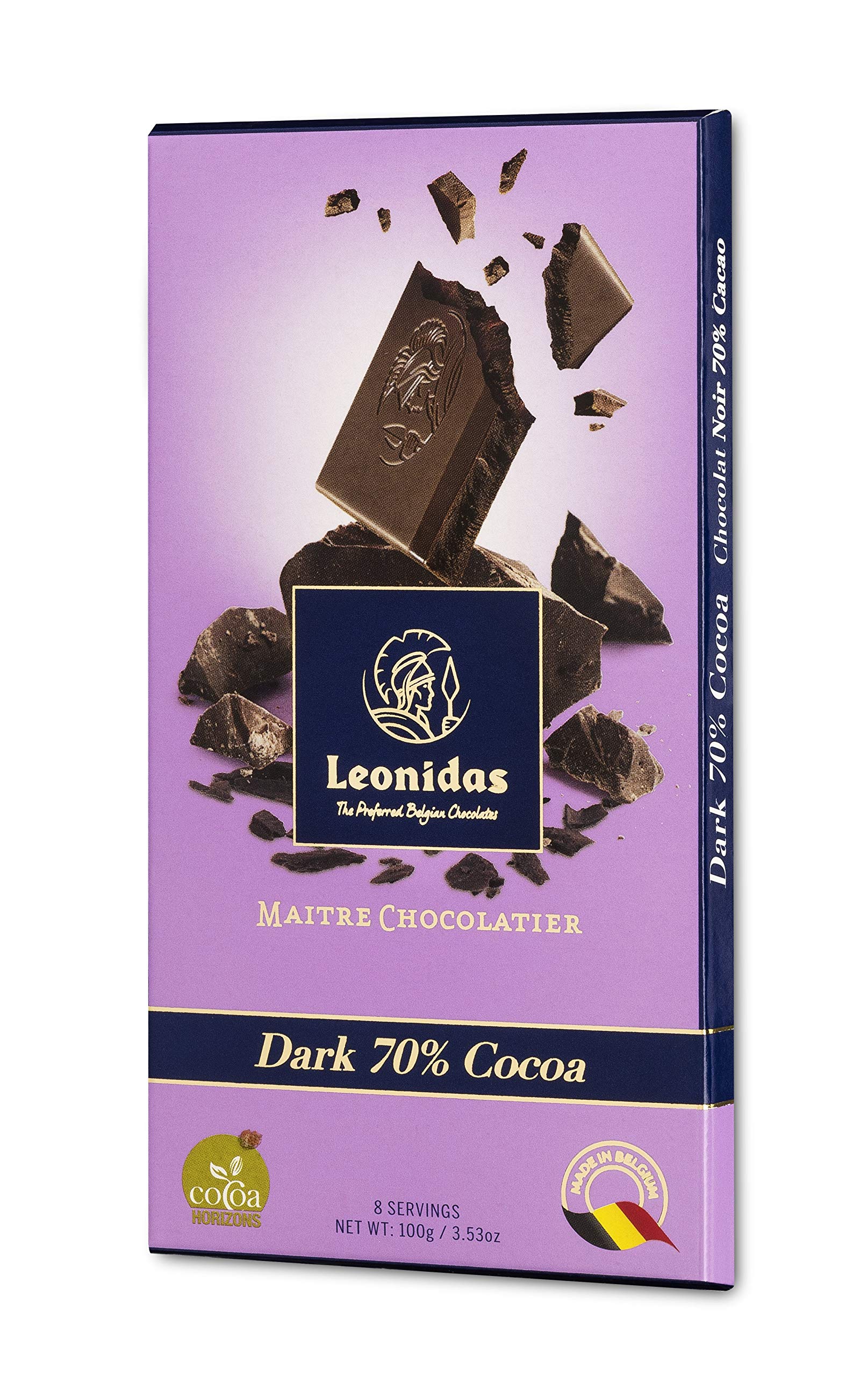Leonidas Belgian Dark Chocolate Bars 70 Cocoa 6 X 100 | Desertcart INDIA