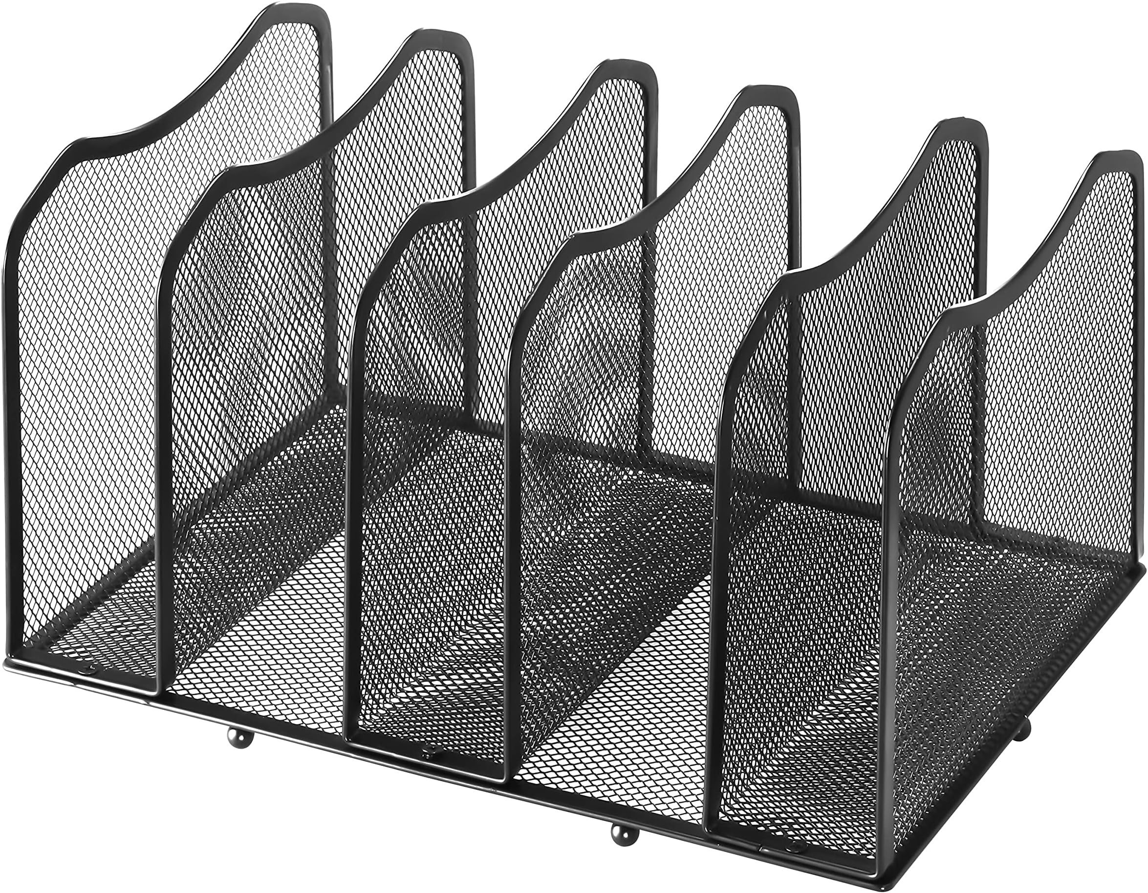 Amazon.com : Simple Trending 5 Section Metal Desk File Organizer, File ...