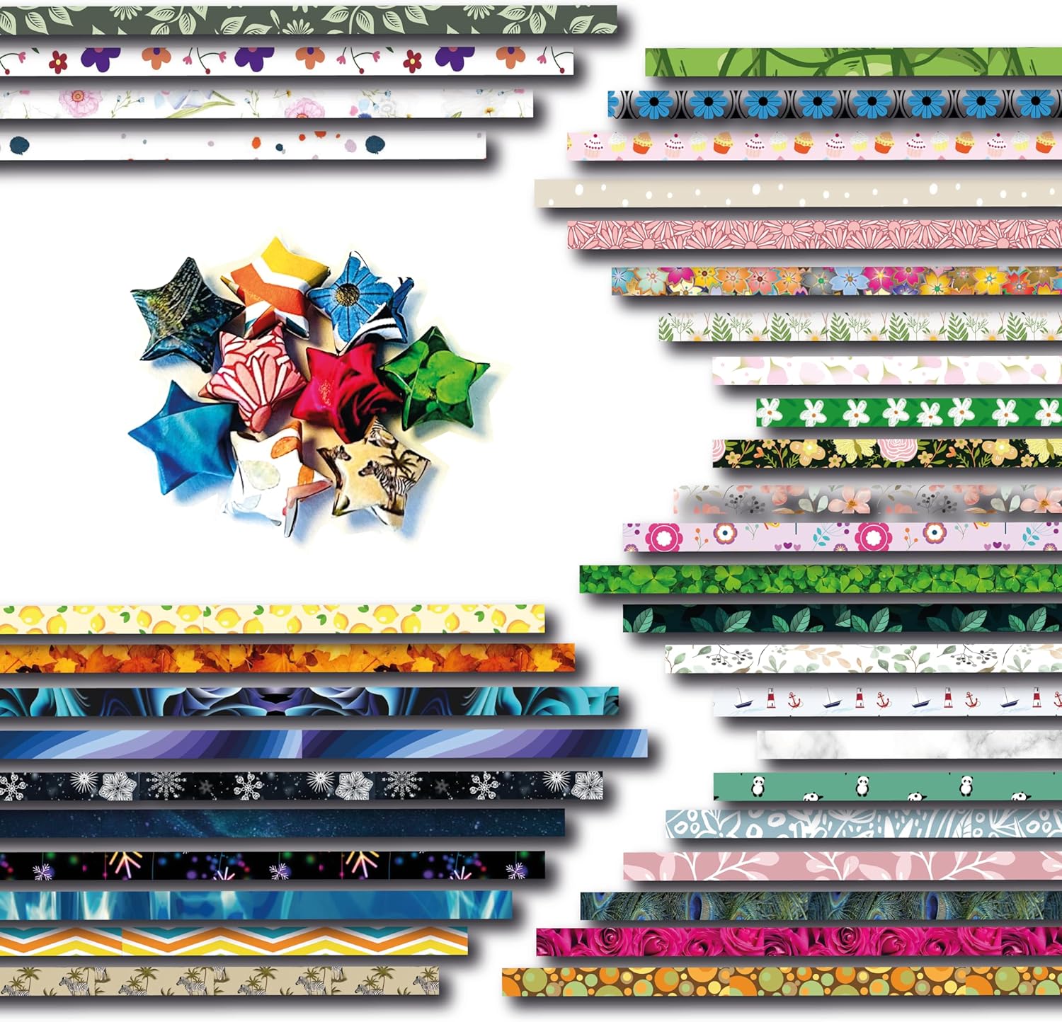 Amazon.com : 950 Sheets of Paper Stars, 37 Patterns, Origami Paper ...