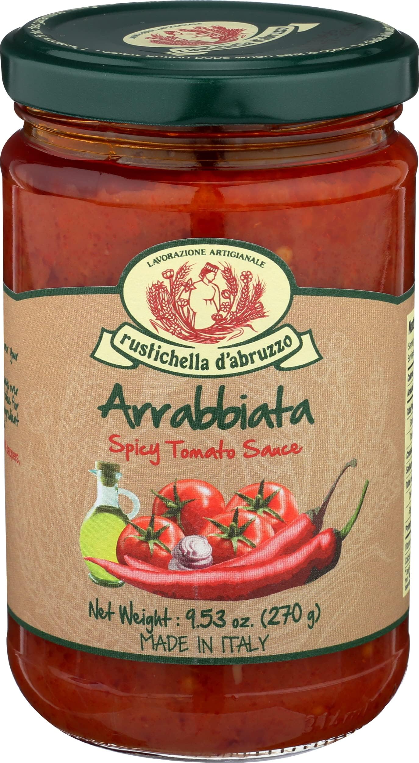 Amazon.com : Rustichella D' Abruzzo Arrabbiata Sauce, 9.5 Fluid Ounce ...