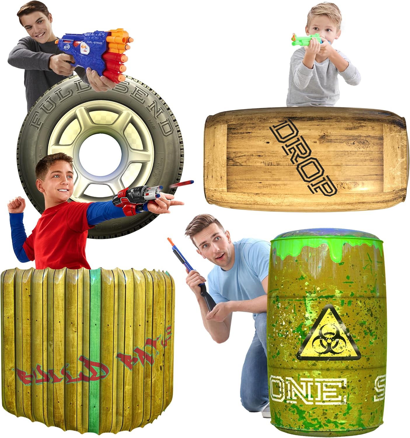 Amazon.com: Skywin Inflatable Obstacles - Inflatable Obstacle Set Play ...