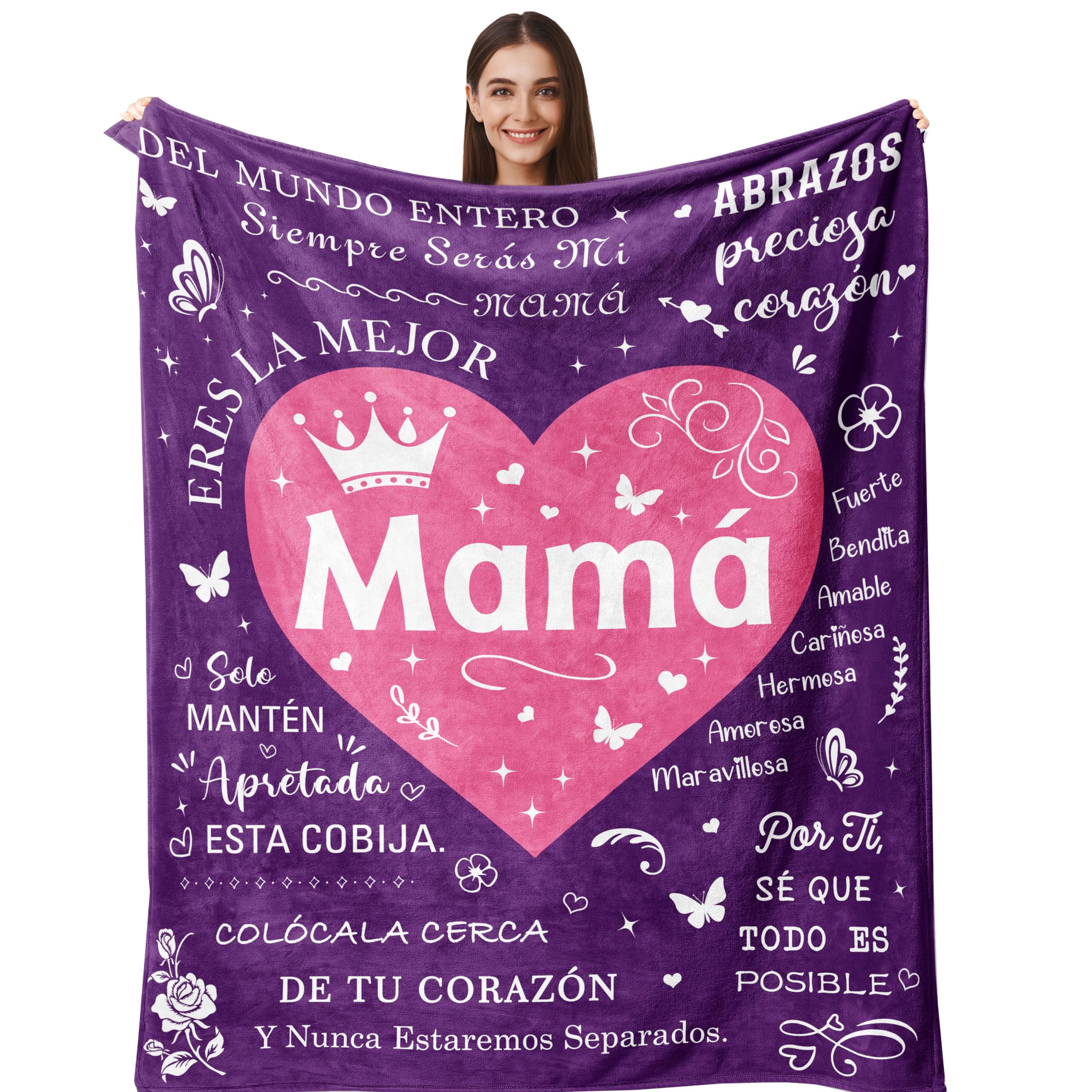 Amazon.com: Henazin Gifts for Mom in Spanish, Mothers Day Blanket for ...