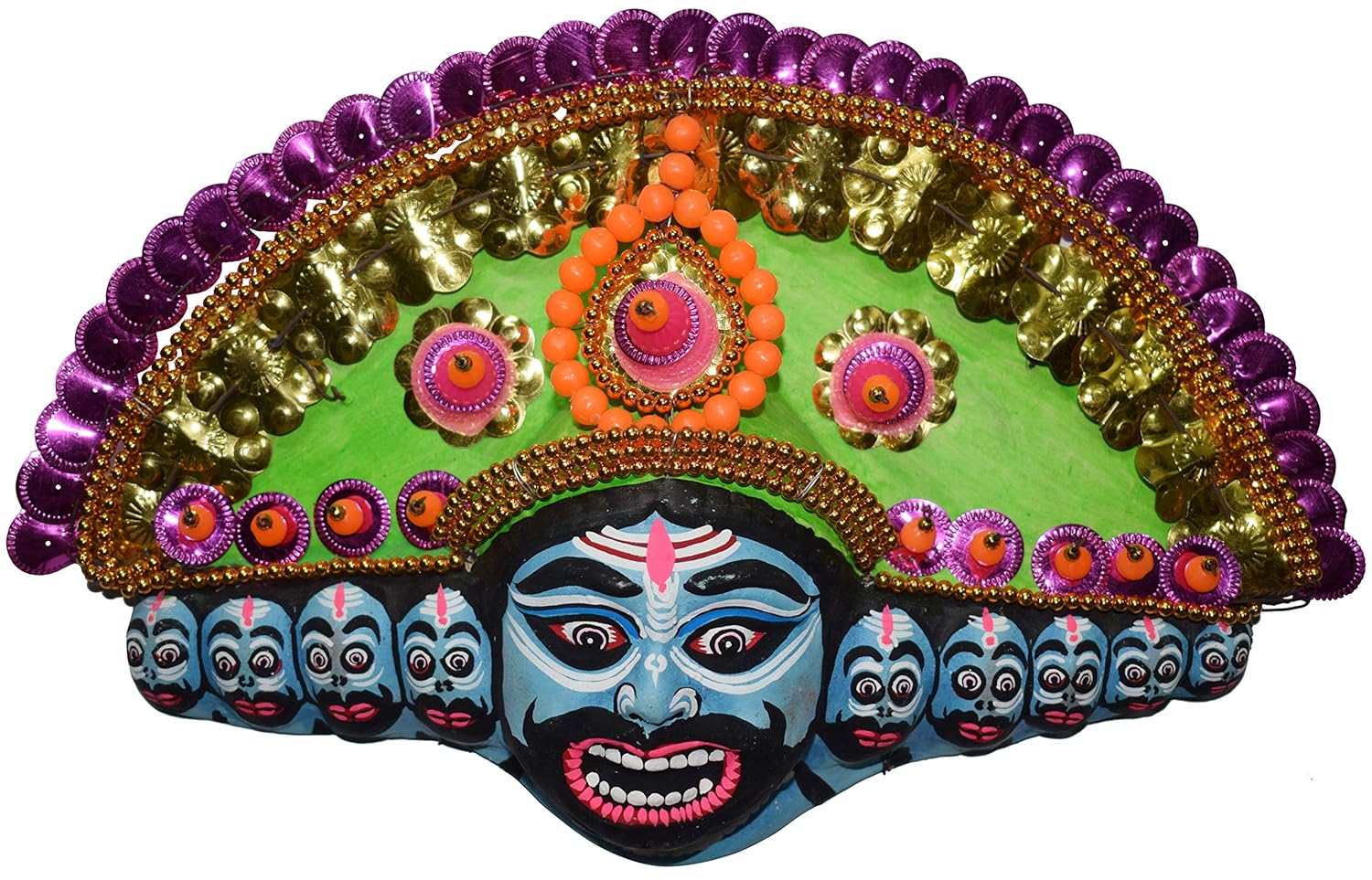 Buy Trendy Shoppe Buy Ravana Papier Mache Mask Wall Hanging (14 x 9 ...