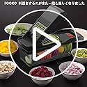 Amazon | FOOKO スライサー 1台8役 多機能 野菜 キャベツ 千切り 調理器 大根おろし しりしり器 スライサーセット 日本製 ハンドガード付き ABS ステンレス鋼 ホワイト ...