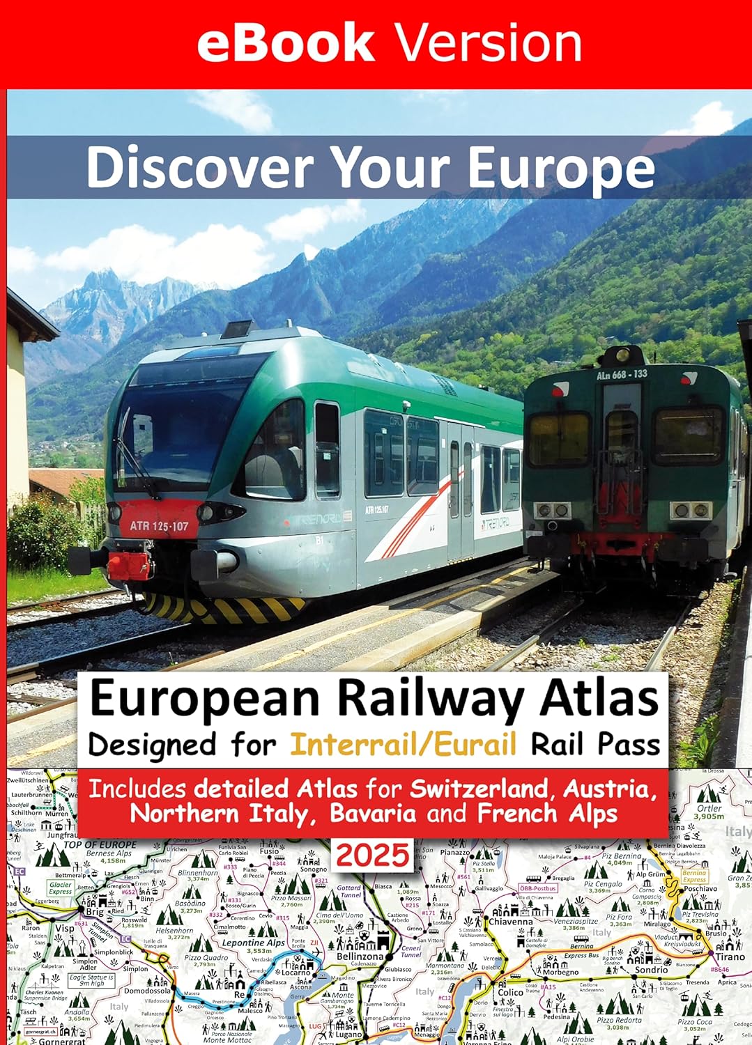 2025 European Railway Atlas - Designed for Interrail/Eurail Rail Pass ...