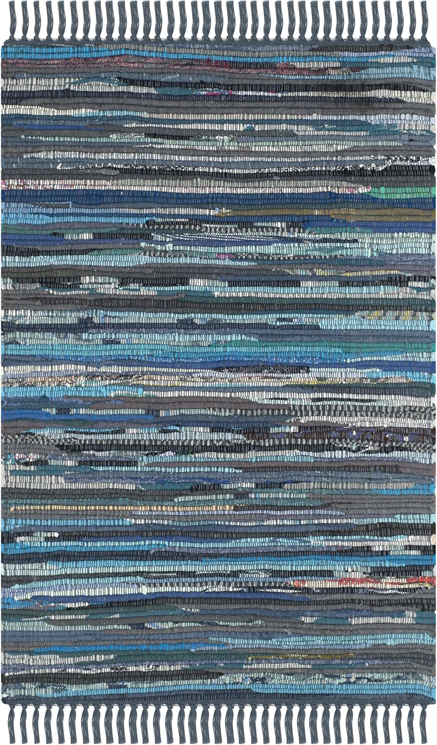 Amazon.com: SAFAVIEH Rag Rug Collection Accent Rug - 2' x 3', Ink ...