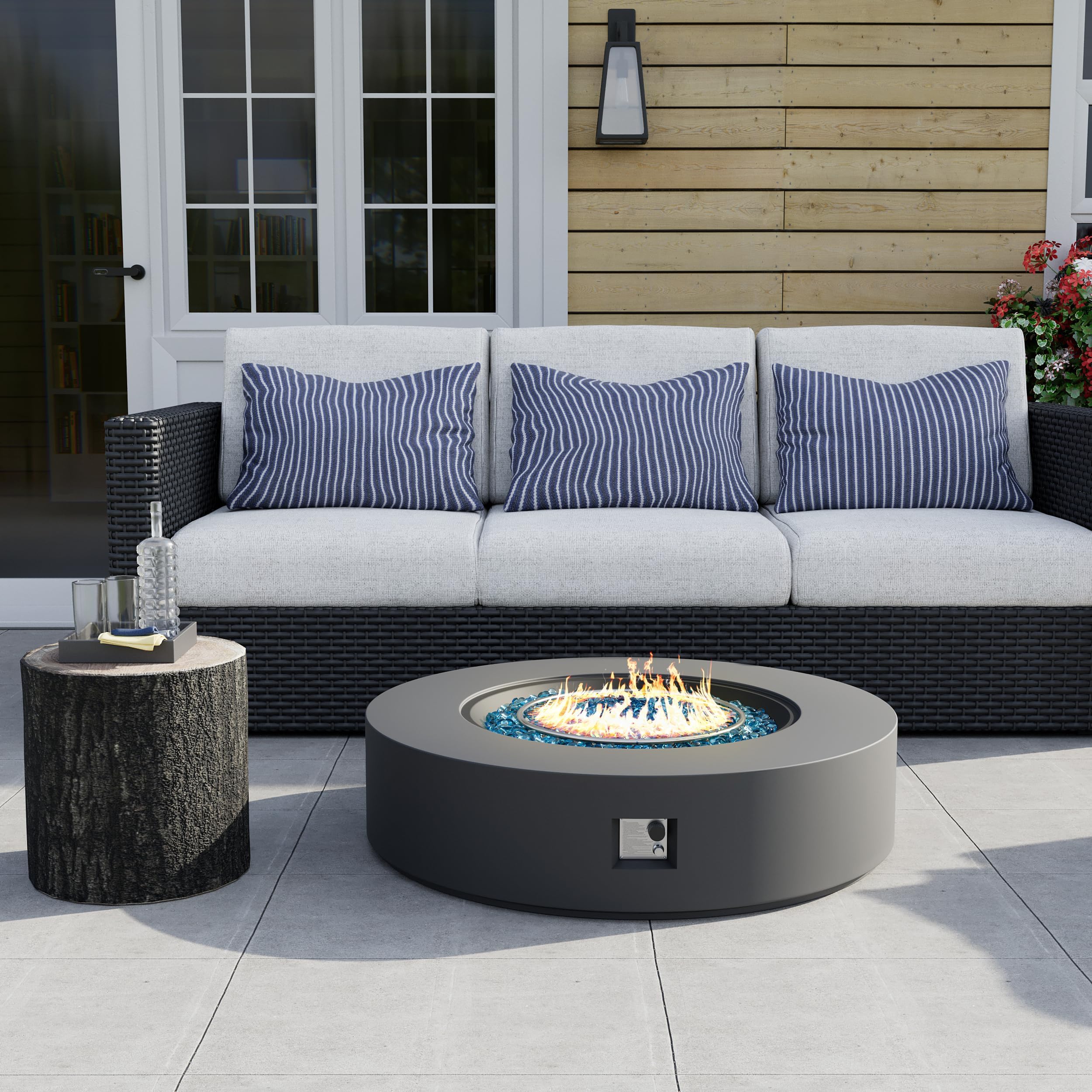 Amazon.com: UPHA 42-inch Outdoor Propane Gas Fire Pit Table 50000 BTU ...