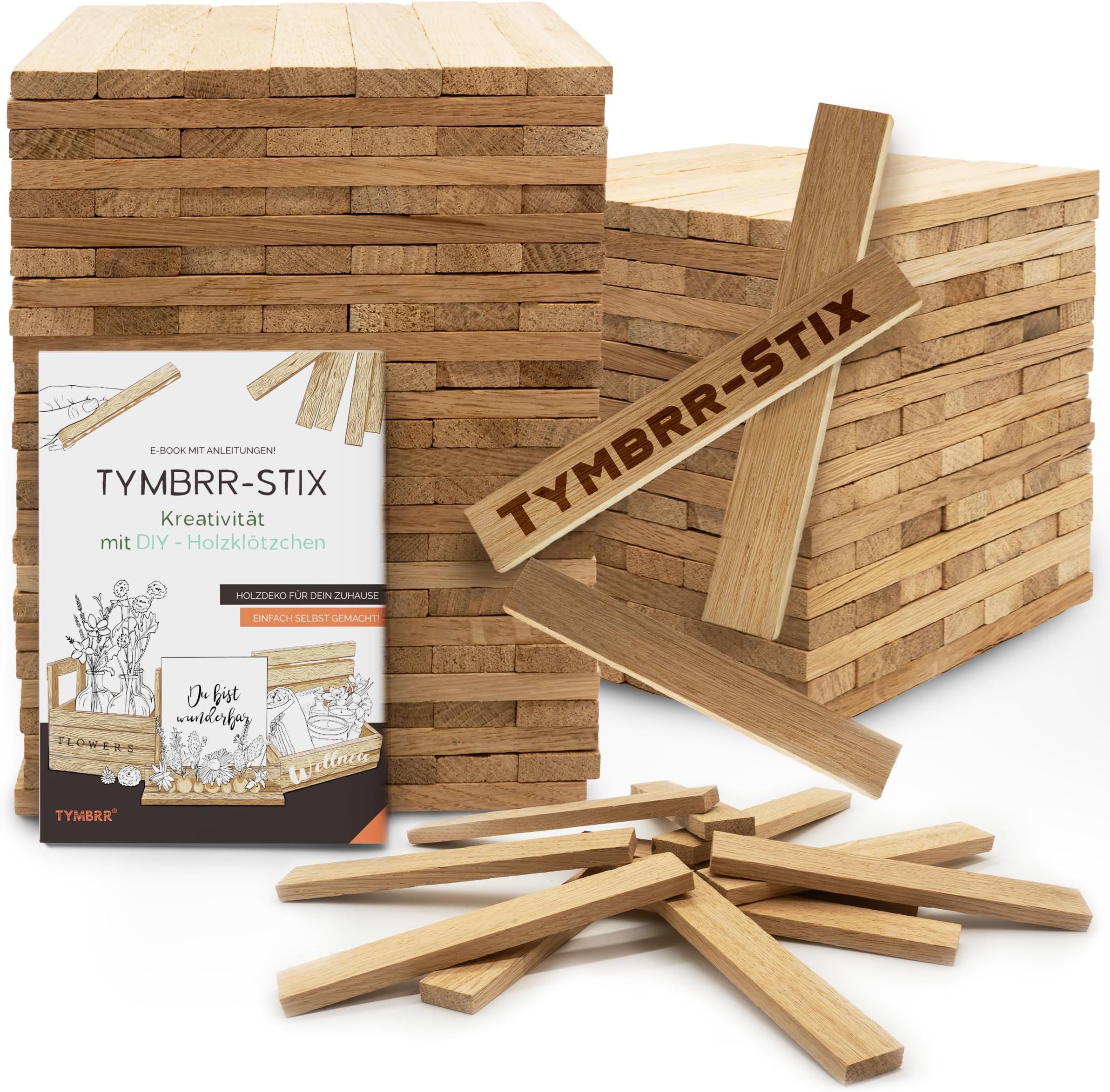 Easy-Sticks 3.0 Eiche – 210 Stück – Bastelholz OHNE Klebeband ...