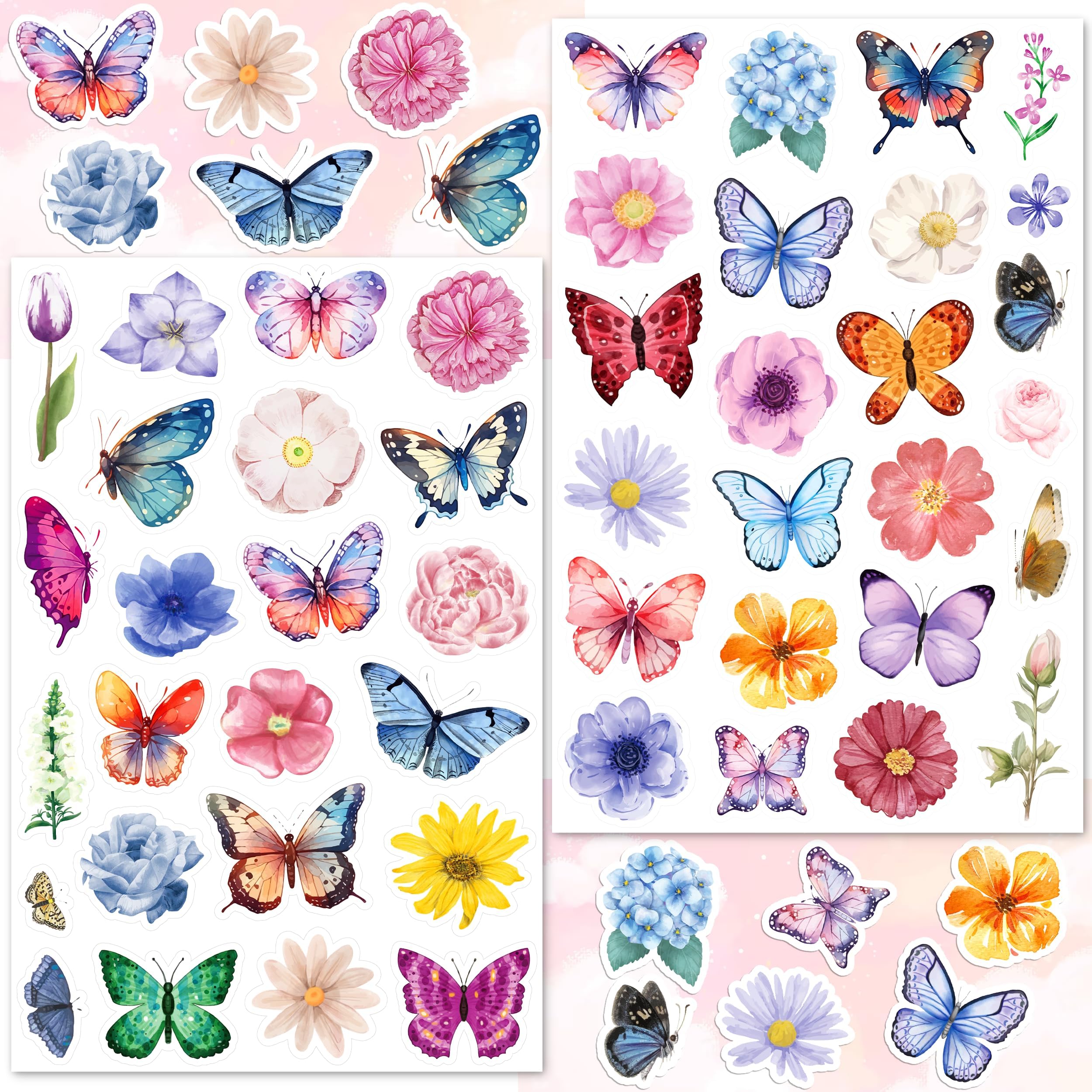 Amazon.com: Joy Bang 344 Pcs Spring Flowers & Butterfly Bug Animal ...
