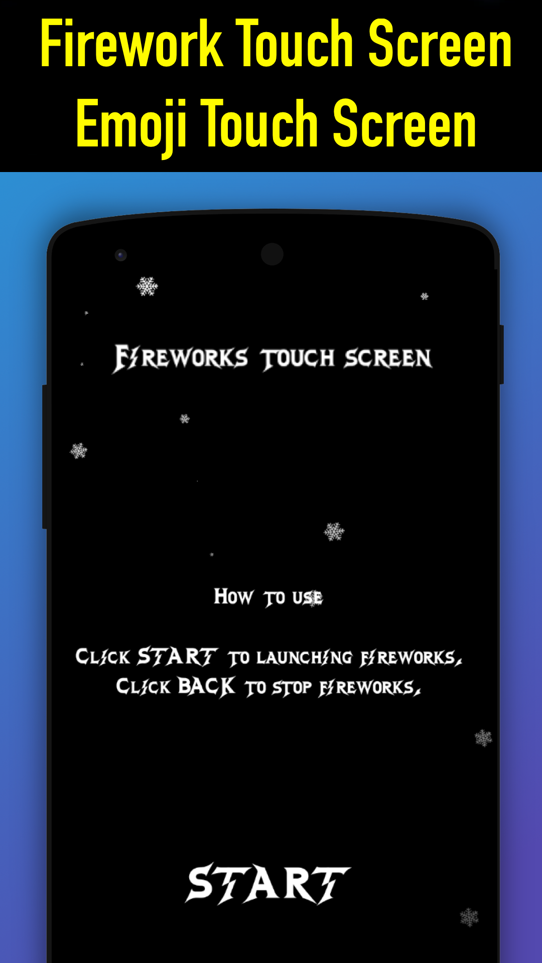 Firework Emoji and Falling Snow Effect Touch Home Screen Wallpapers ...