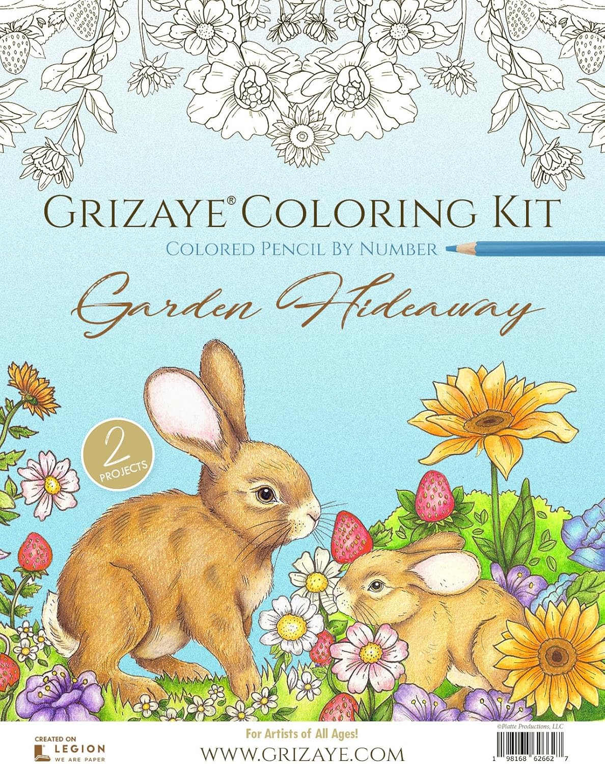 Amazon.com: Grizaye Garden Hideaway Coloring Kit - Large Customizable ...