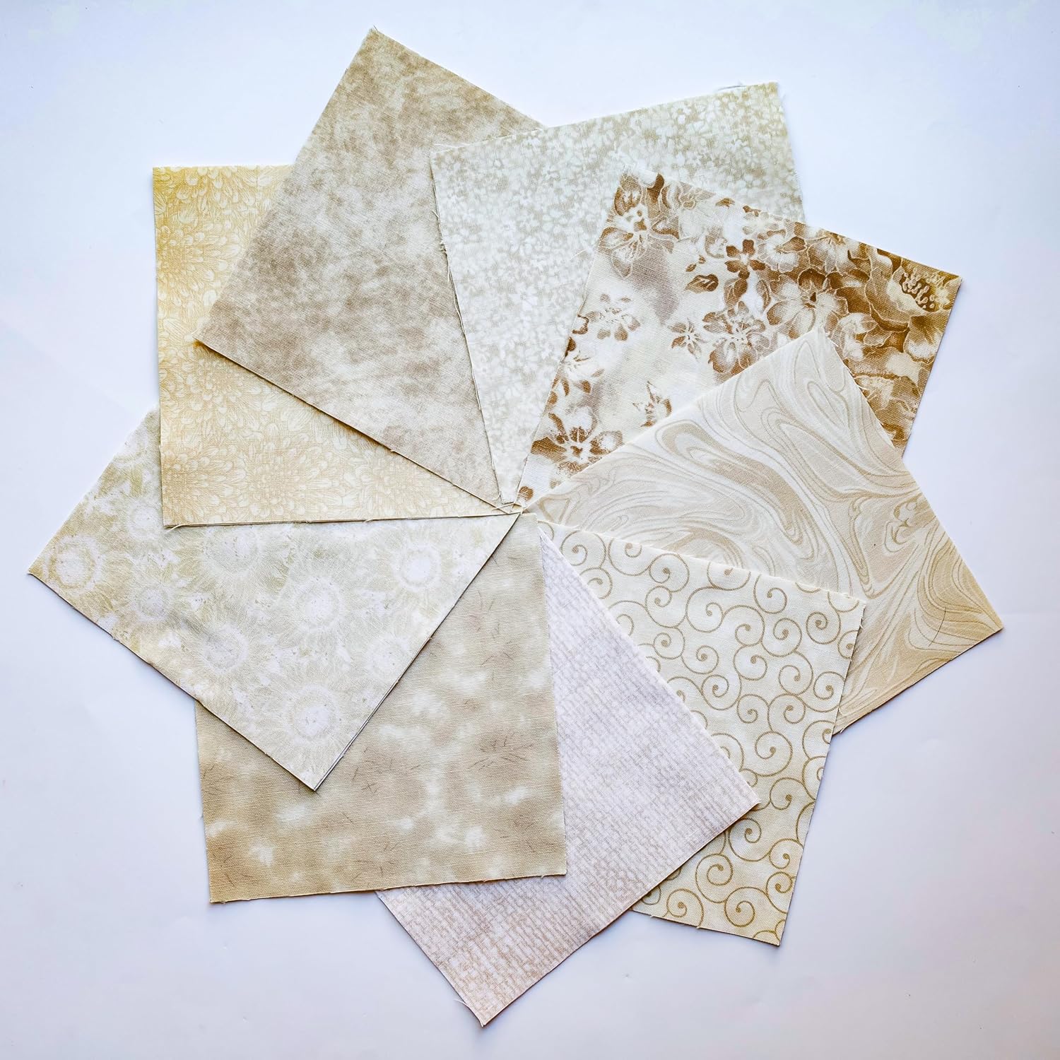 Amazon.com: Generic 90 Pcs Beige Cotton Charm Pack - 5" Squares, Blue ...