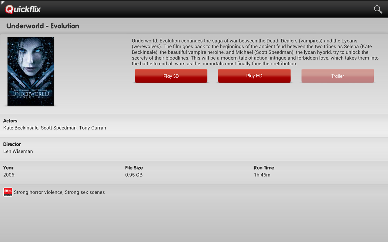 Quickflix - App on Amazon Appstore