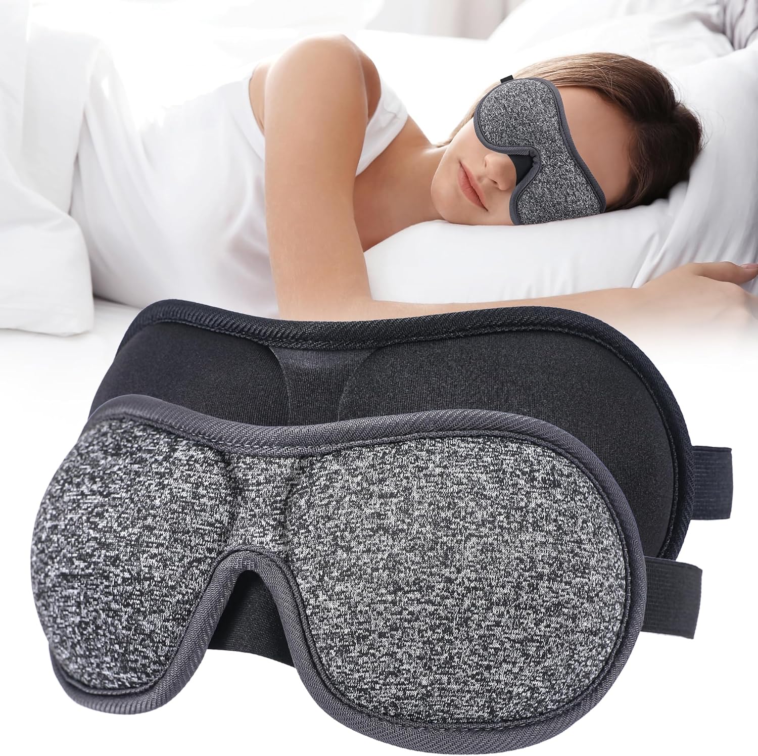 Amazon.com: FRESHME Blackout Contoured Eye Sleeping Mask - 2Pcs Zero ...