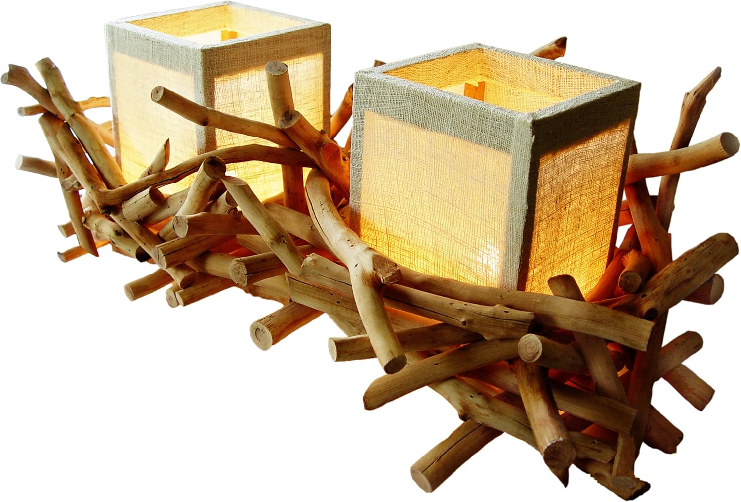 Exclusive Thai Decor Hand Made Teak Wood Table Lamp from Northern ...