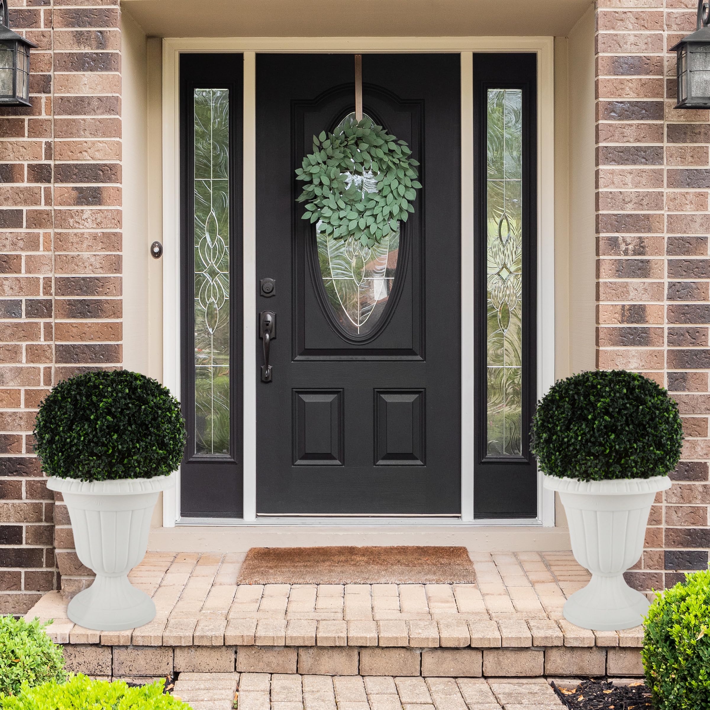 Amazon.com : Pure Garden Outdoor Planter 2-Pack - 16x18-Inch Urn ...