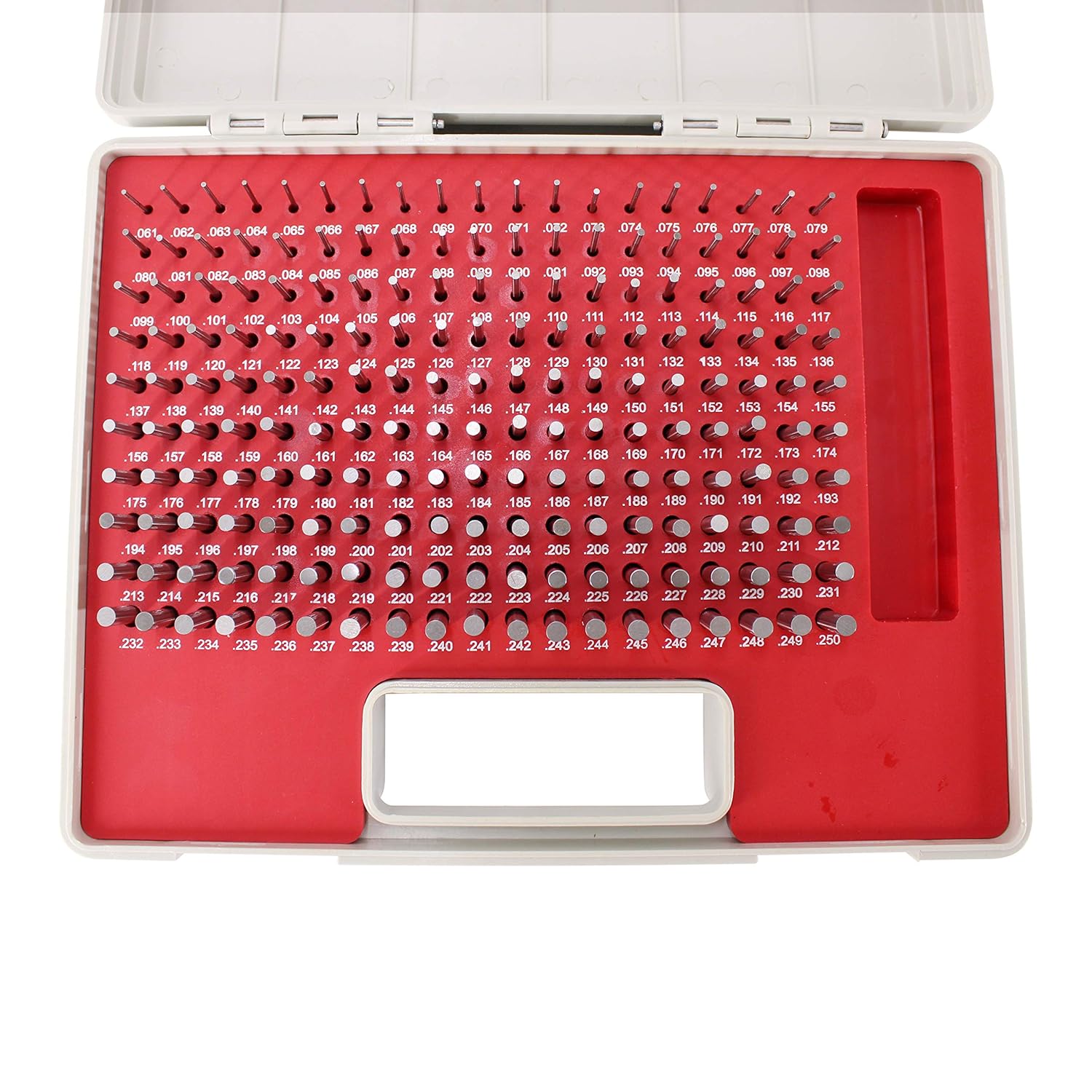 TEXALAN Juego de medidores de pasadores de acero clase ZZ menos (190 ...