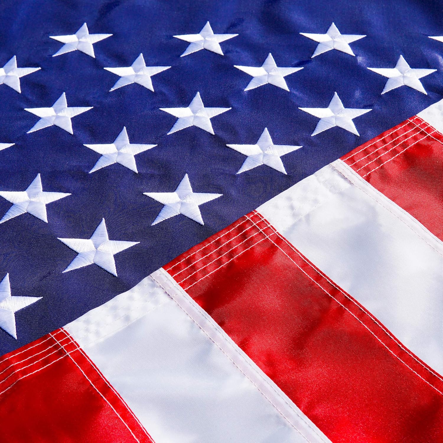 Amazon.com : American Usa Us Flag 3x5 ft - Deluxe Embroidered Stars ...