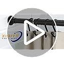 Amazon.com: XIQIYY Small Tension Rod 18-32 Inches Black Shower Curtain ...