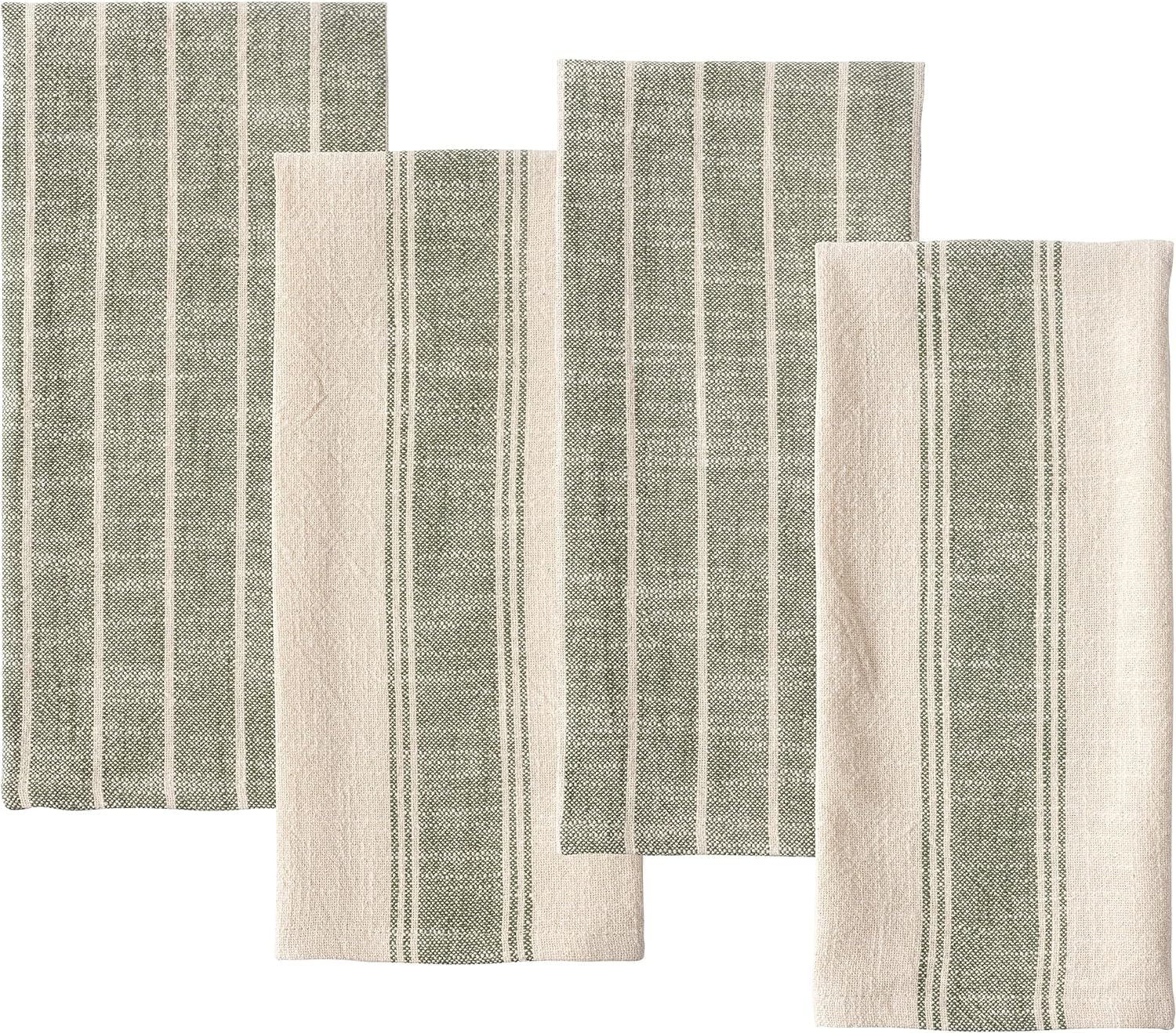 Amazon.com: LINENVIBE Pure Linen Kitchen Tea Towels - 100% Flax Linen ...