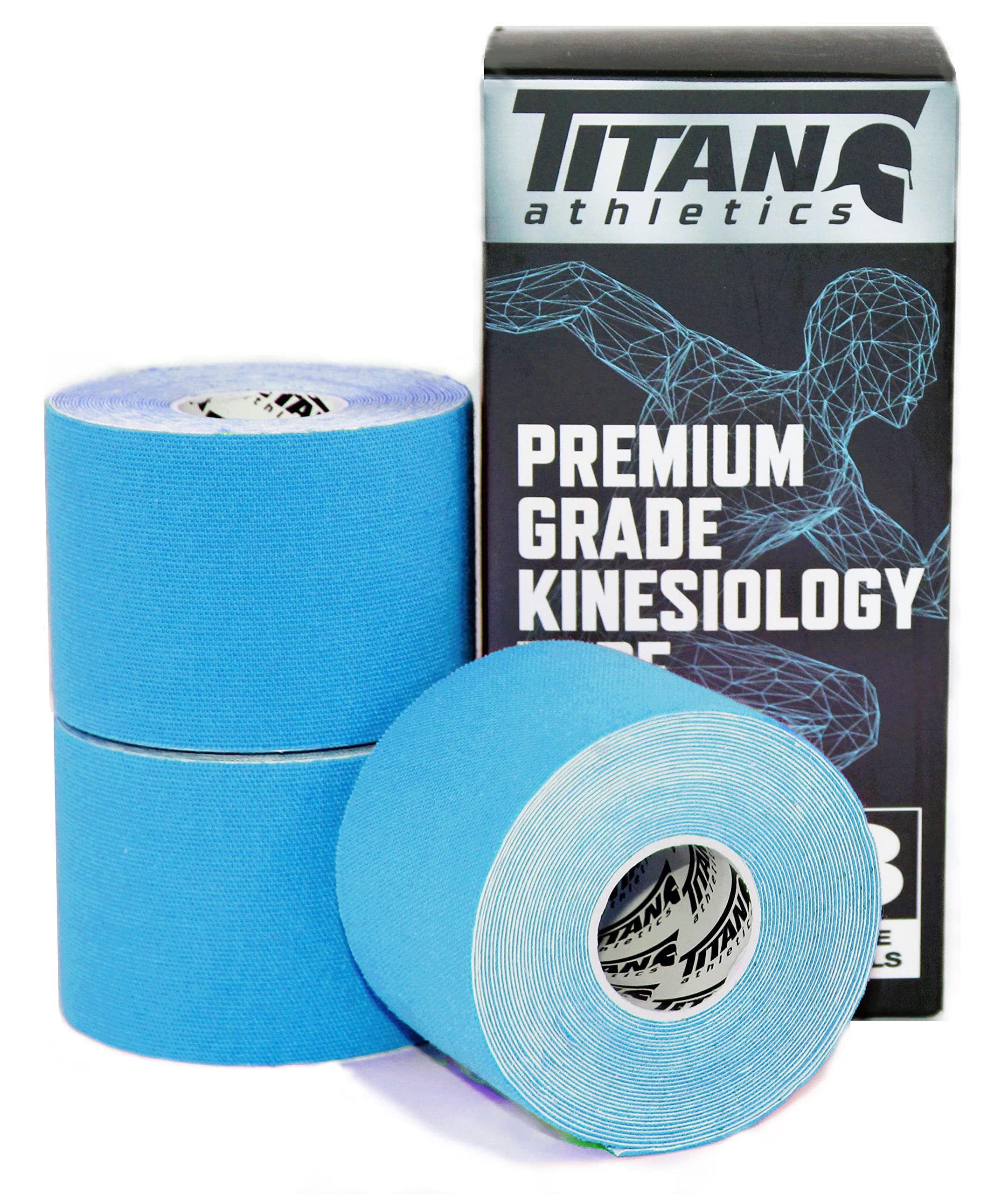 Amazon.com: Titan Athletics - 3 Rolls I Uncut I Kinesiology Tape (2 in ...