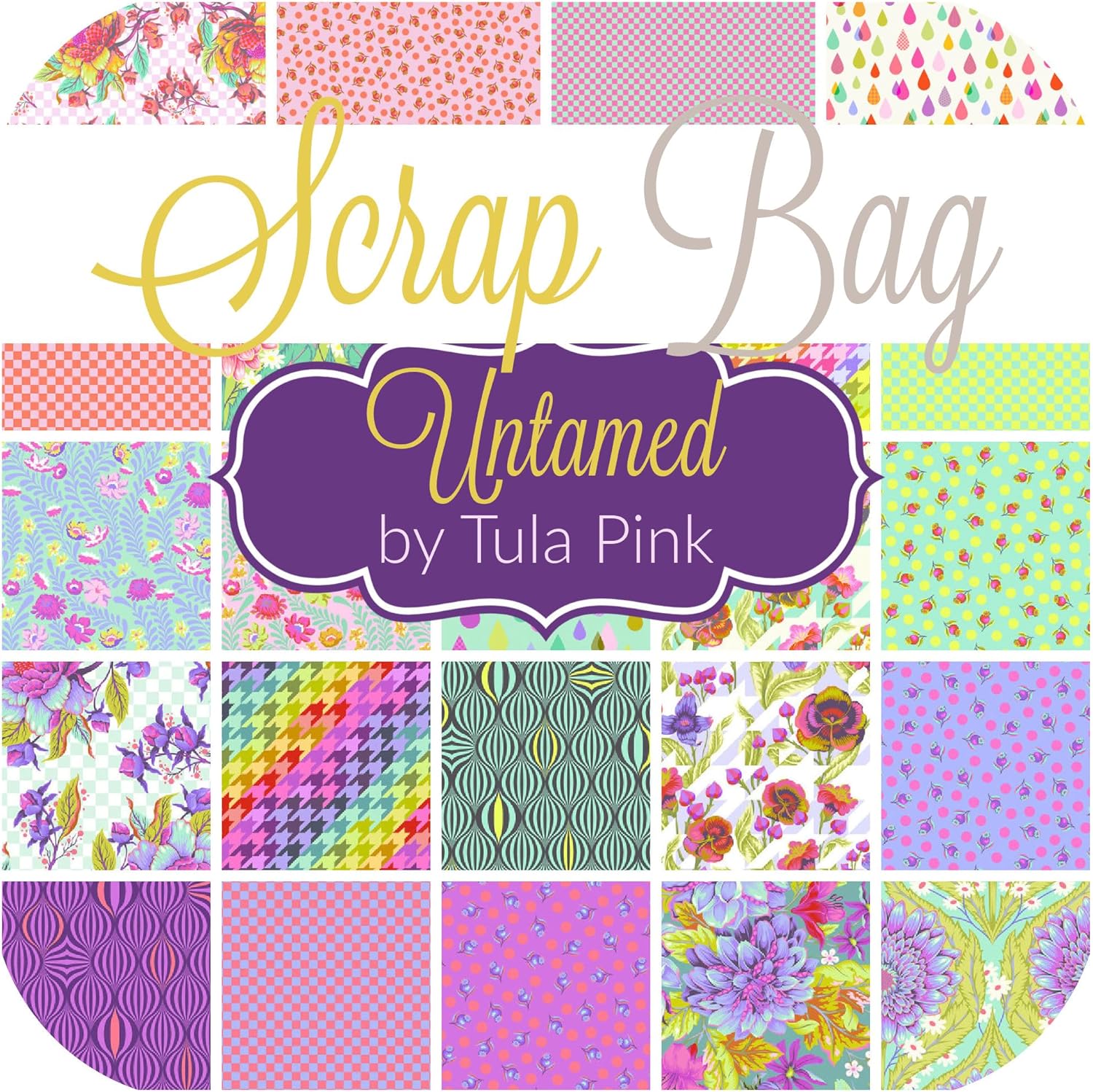 Amazon.com: Untamed Scrap Bag (Approx 2 Yards) by Tula Pink for Free ...