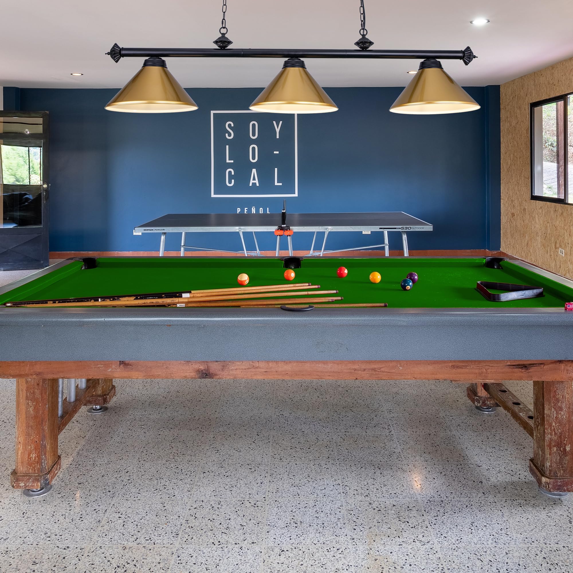 Billiard Table Light Fixtures Vintage Hanging Pool Table Light: Retro