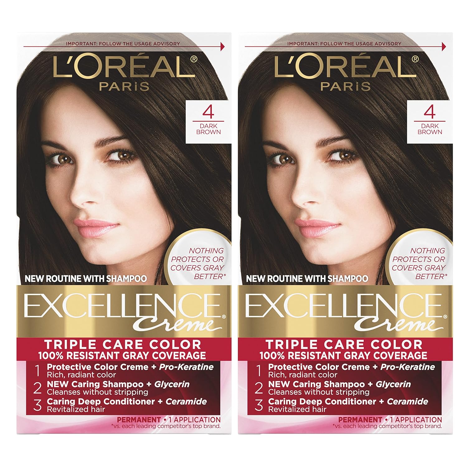 Brandclub L Oreal Paris Excellence Creme Permanent Hair Color 4 Dark Brandclub L Oreal Paris Excellence Creme Permanent Hair Color 4 Dark