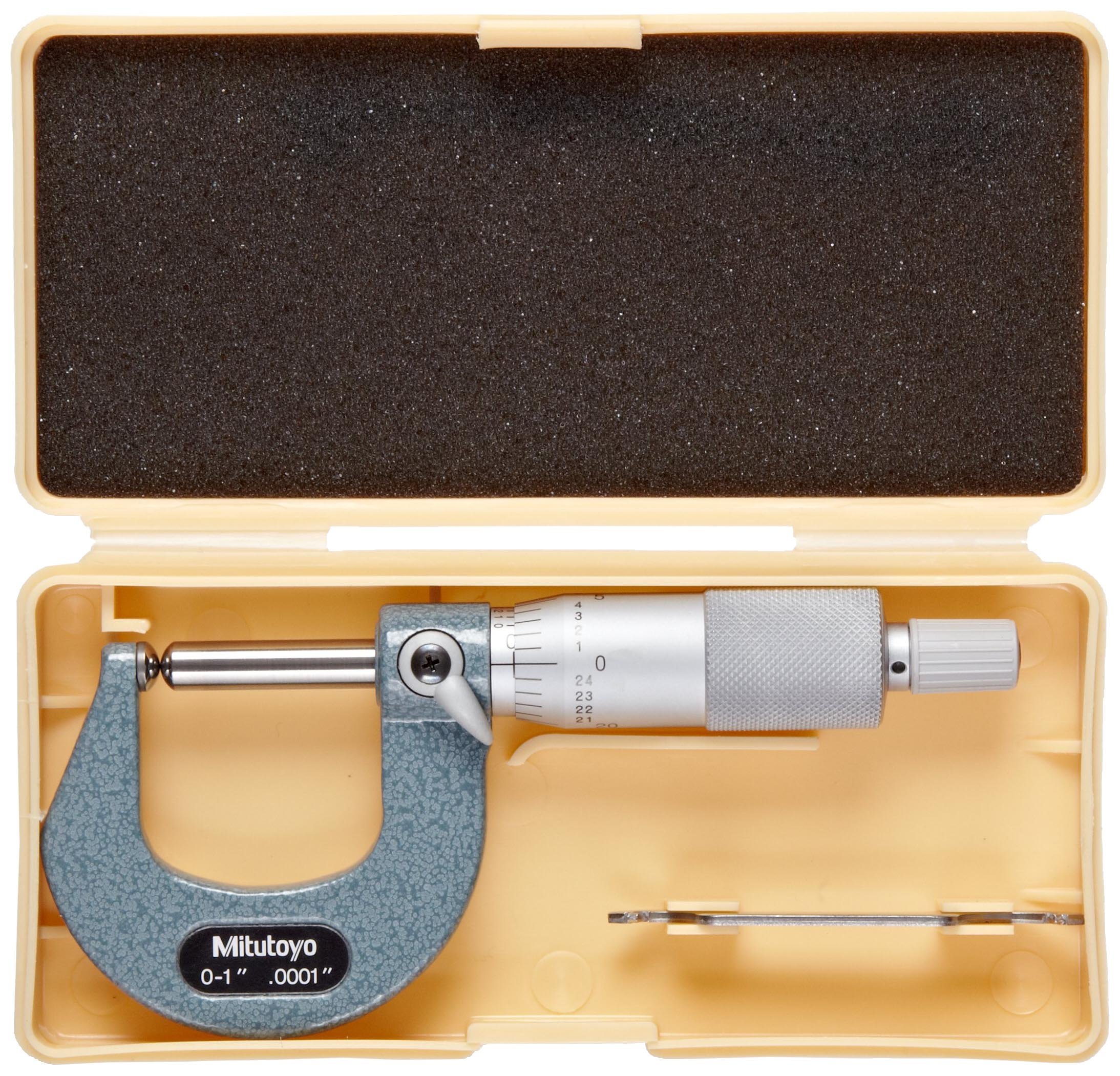 Snapklik.com : 115-253 Spherical Anvil & Spindle Micrometer, 0-1" Range ...
