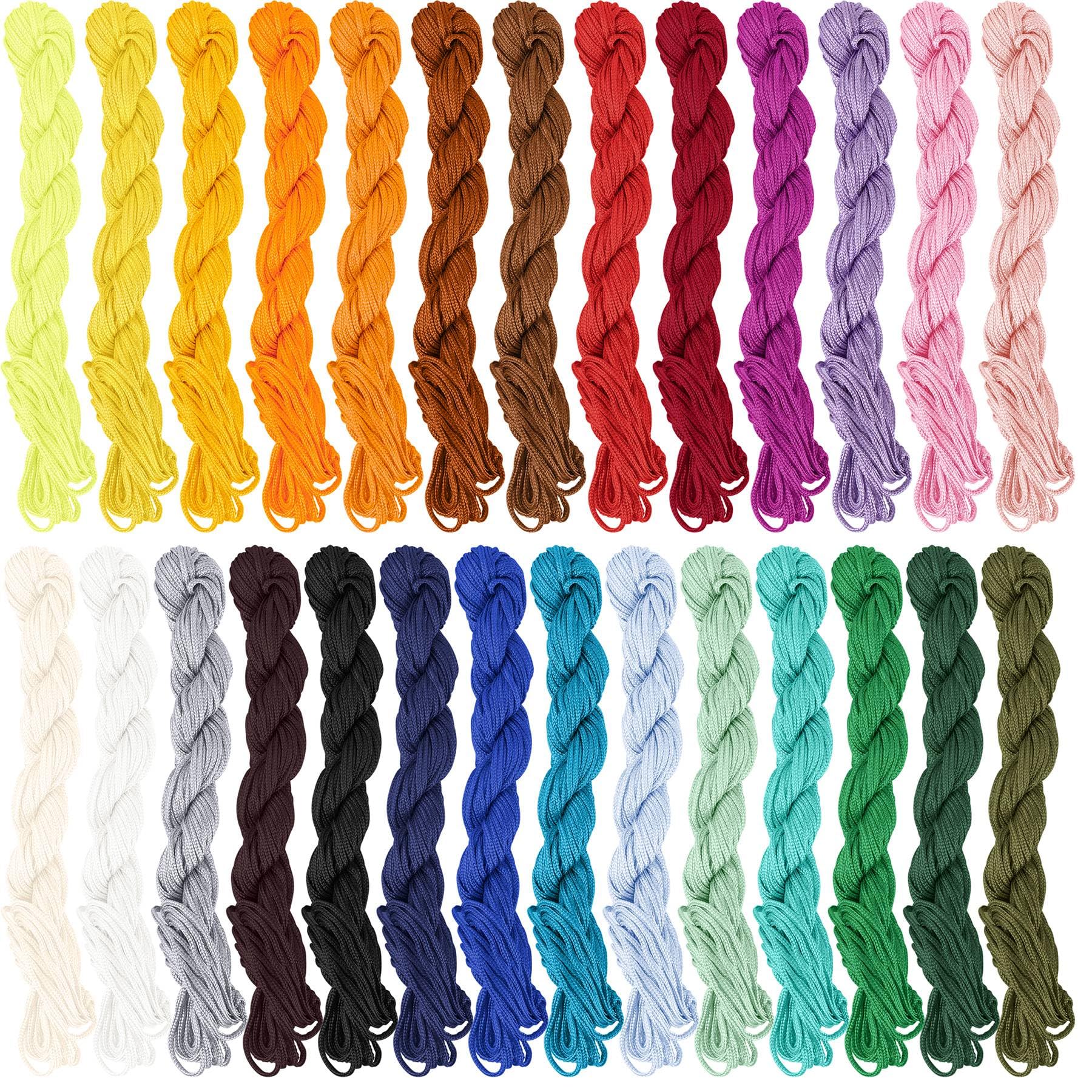 Amazon.com: Framendino, 27 Pack 1mm Nylon Beading String Chinese ...