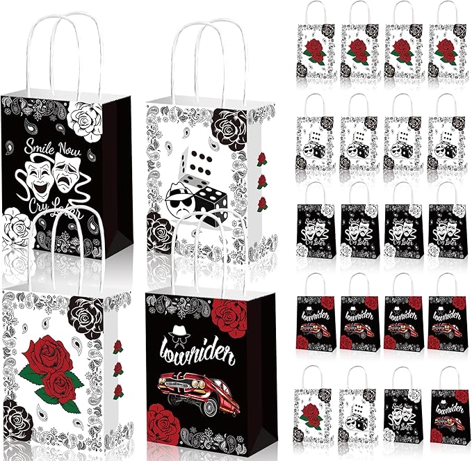 Amazon.com: 24pcs Cholo Lowrider Party Bags with Handles for Early ...