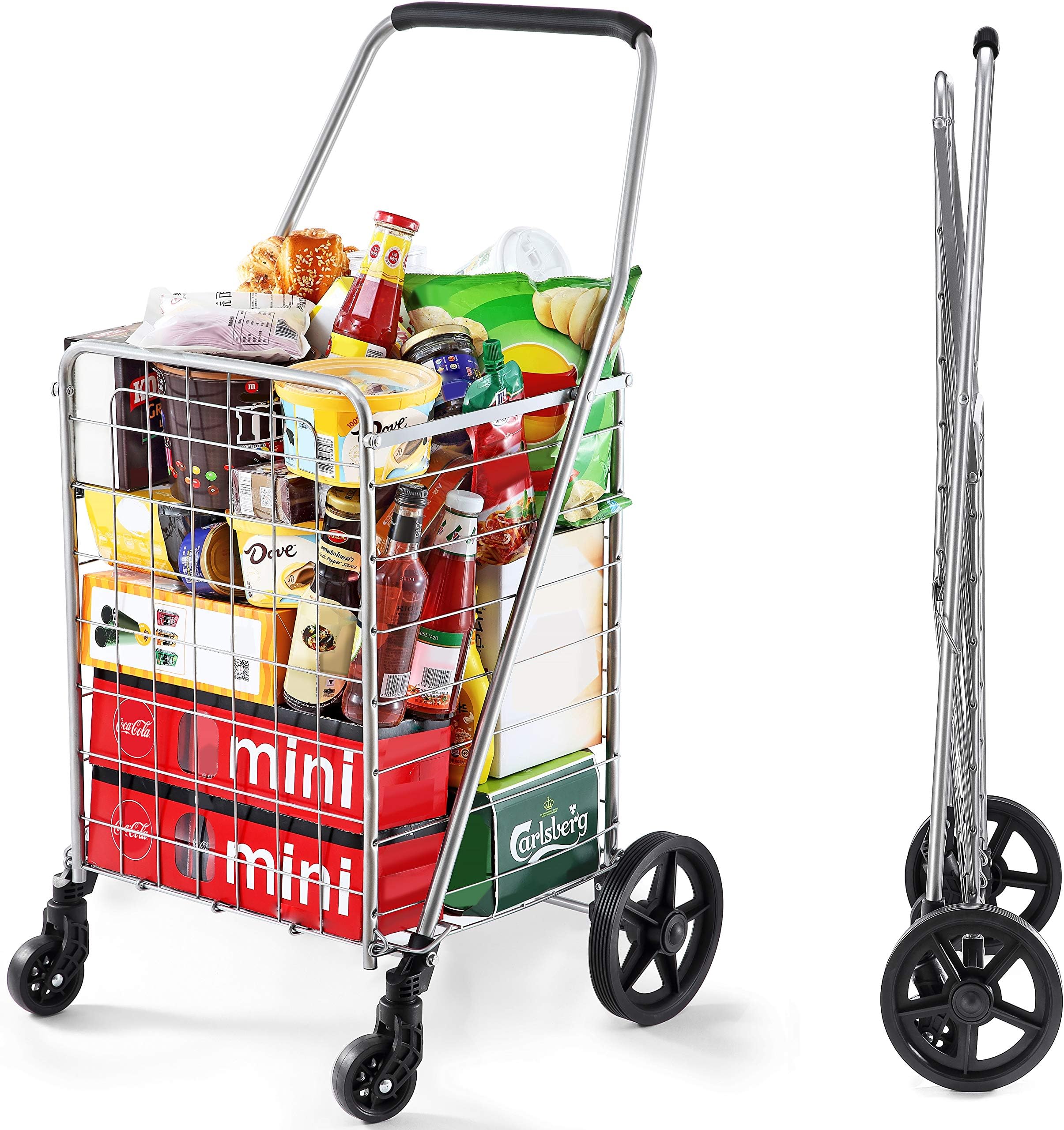 Amazon.com: dbest products Cruiser Cart Shopping Grocery Rolling ...