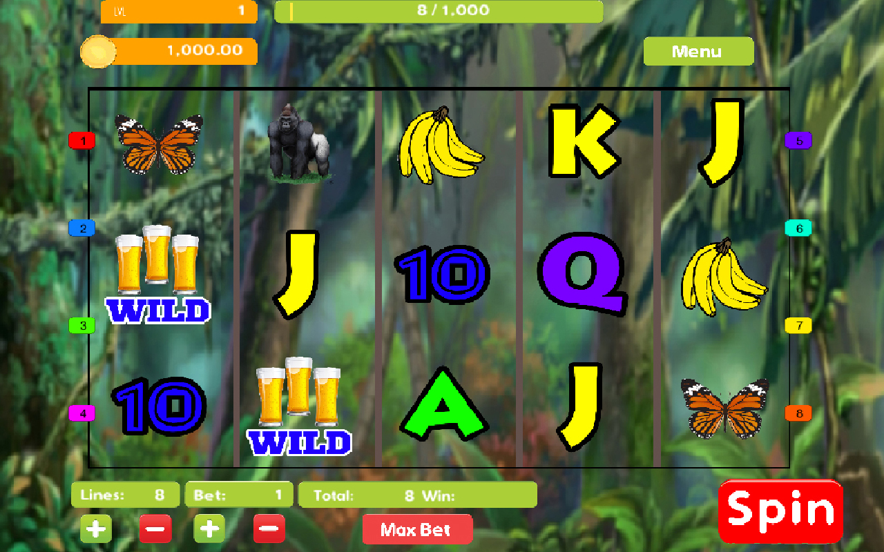 Gorilla Chief Africa Safari Jungle Poker Slot Fruit Machine Deluxe ...