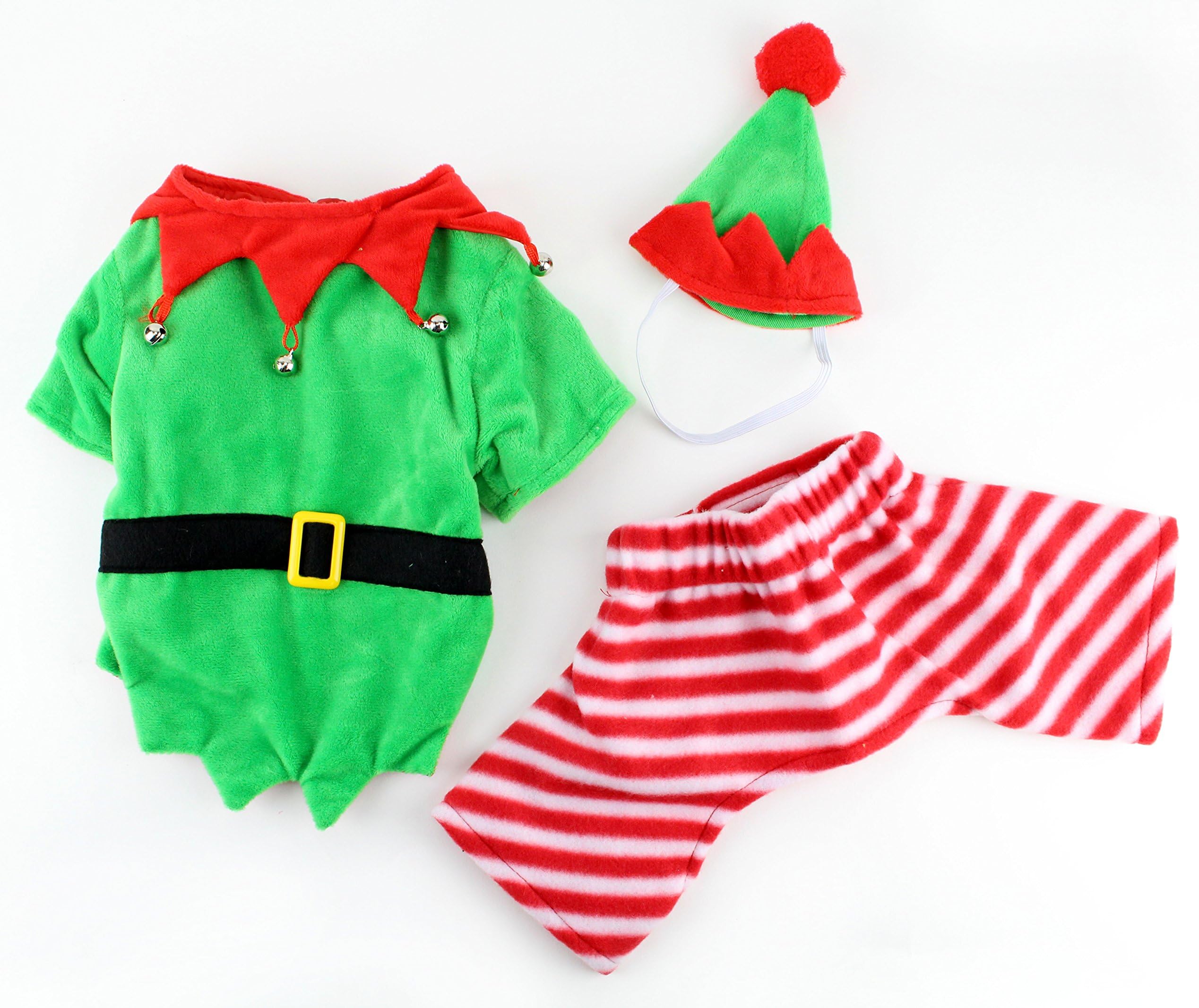 Amazon.com : Elf Pup Dog Costume - M : Pet Supplies