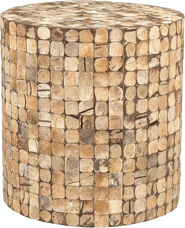 Amazon.com: EAST at MAIN Columbia Coconut Shell Inlay Round Accent ...