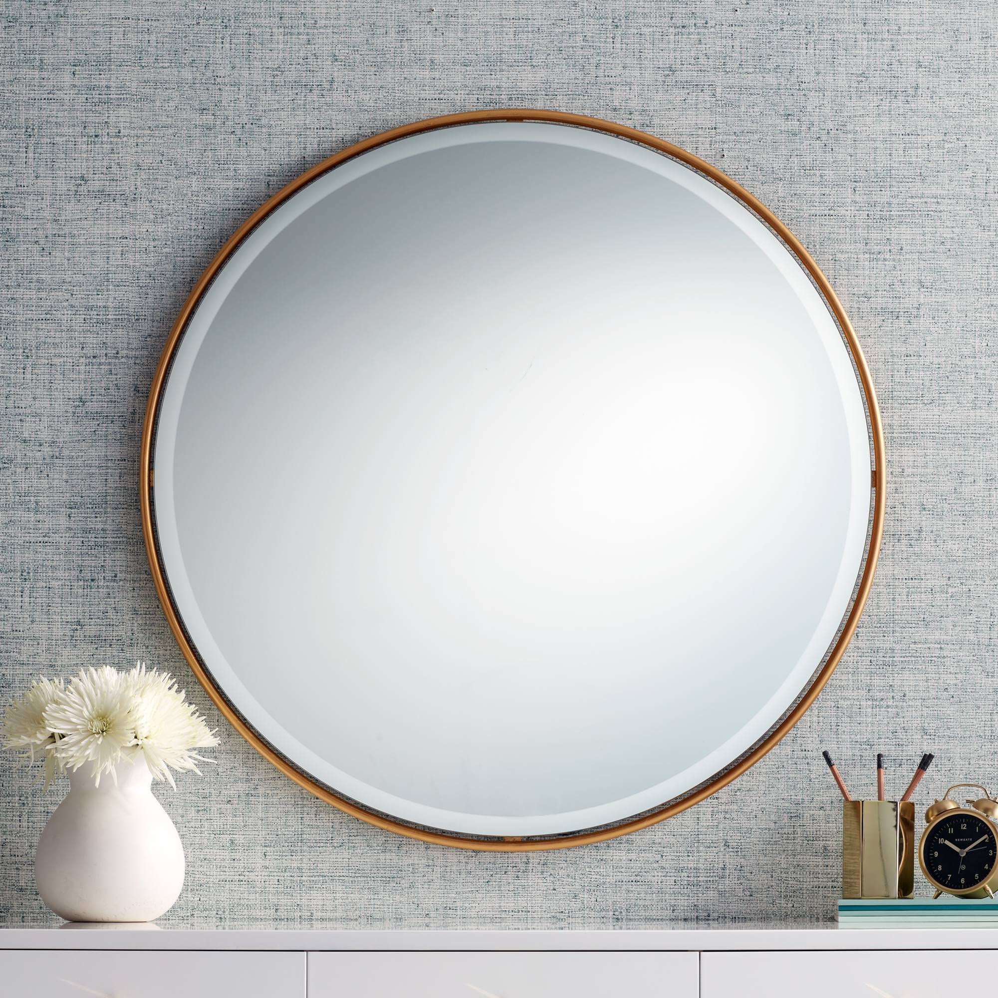 Amazon.com: Uttermost Belinda Round Vanity Decorative Wall Mirror ...