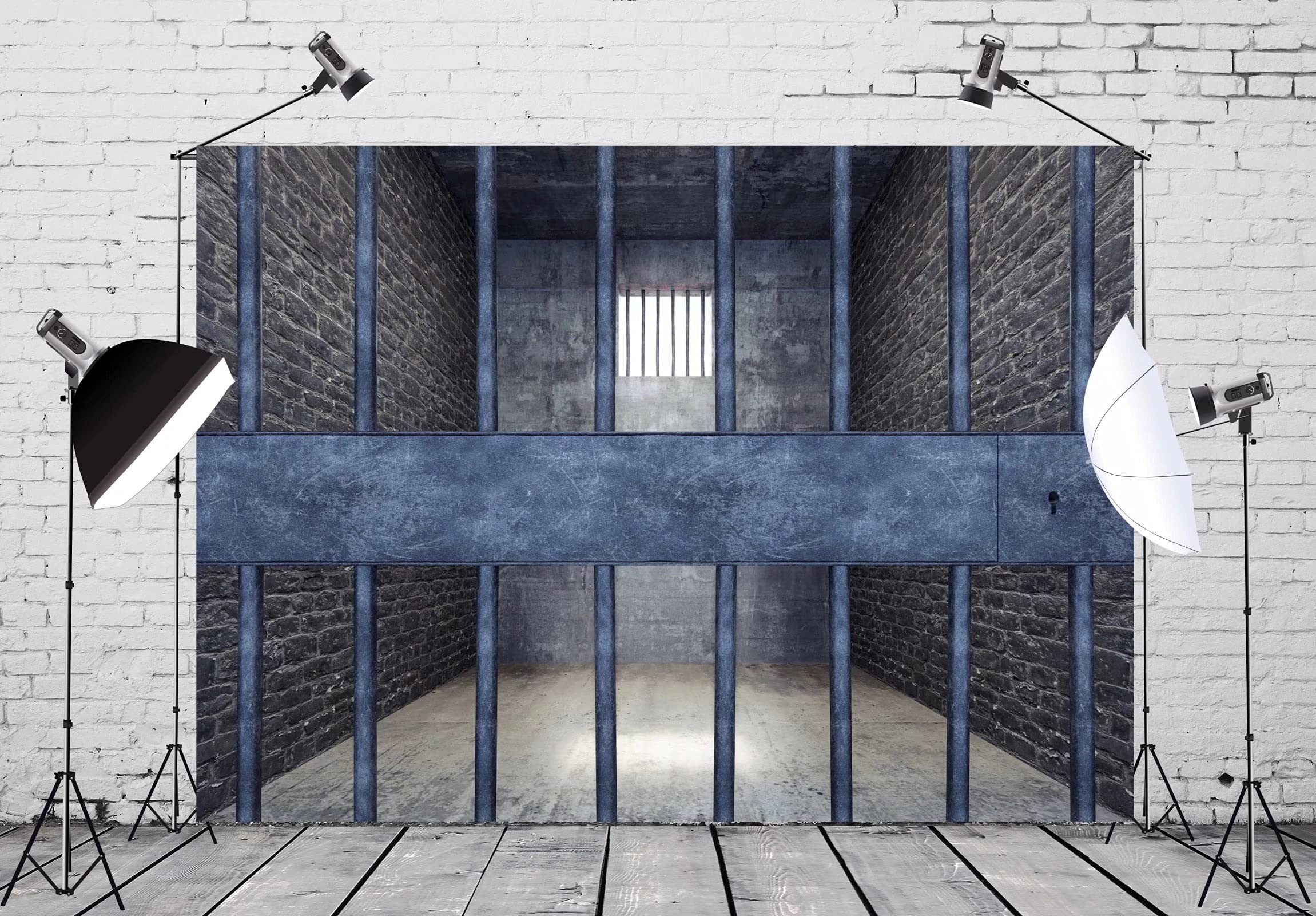 Corfoto Fabric 5x3ft Jail Backdrop Jail Cage Picture Photoshoot ...