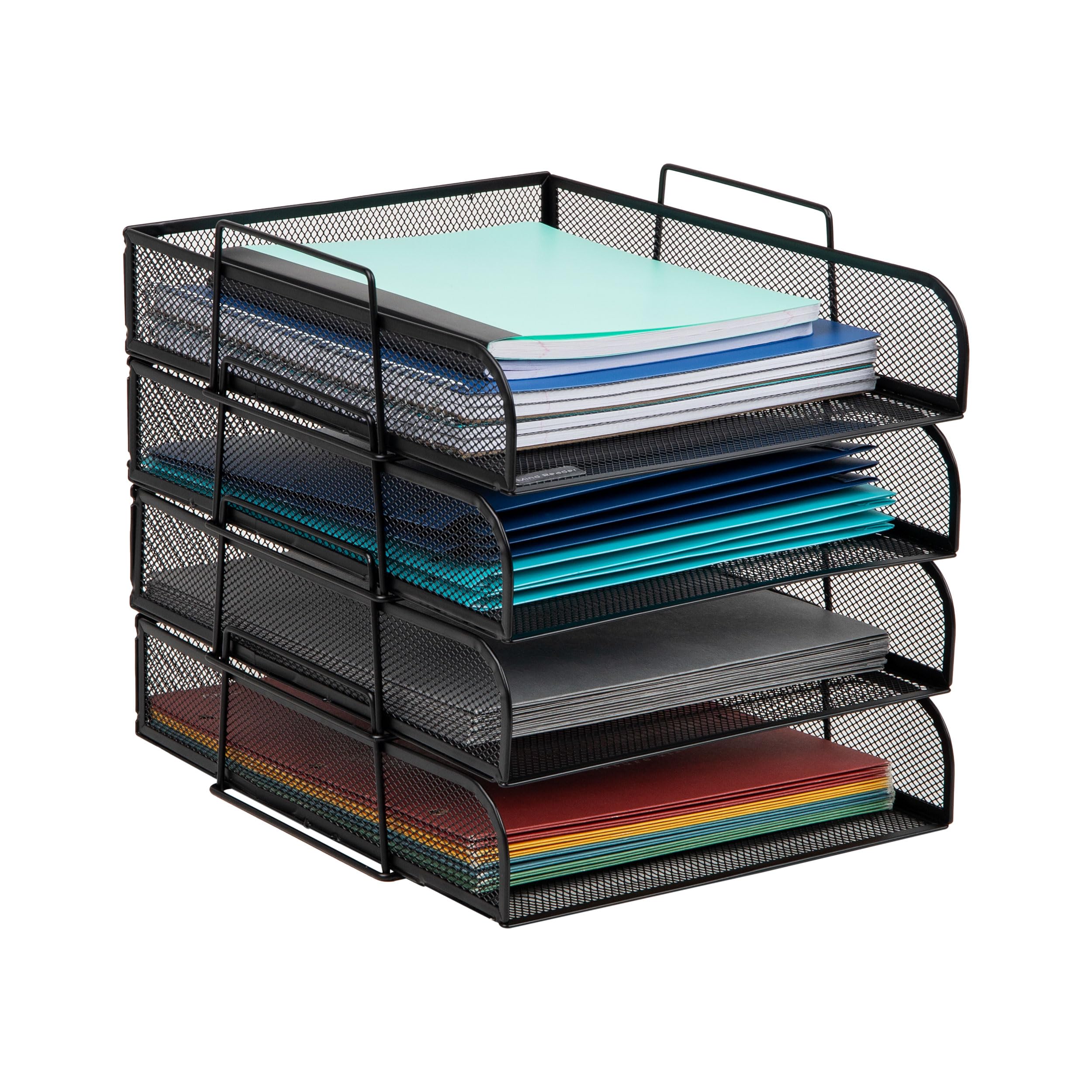 Amazon.com: Mind Reader Stackable Paper Tray, Desktop Organizer, File ...